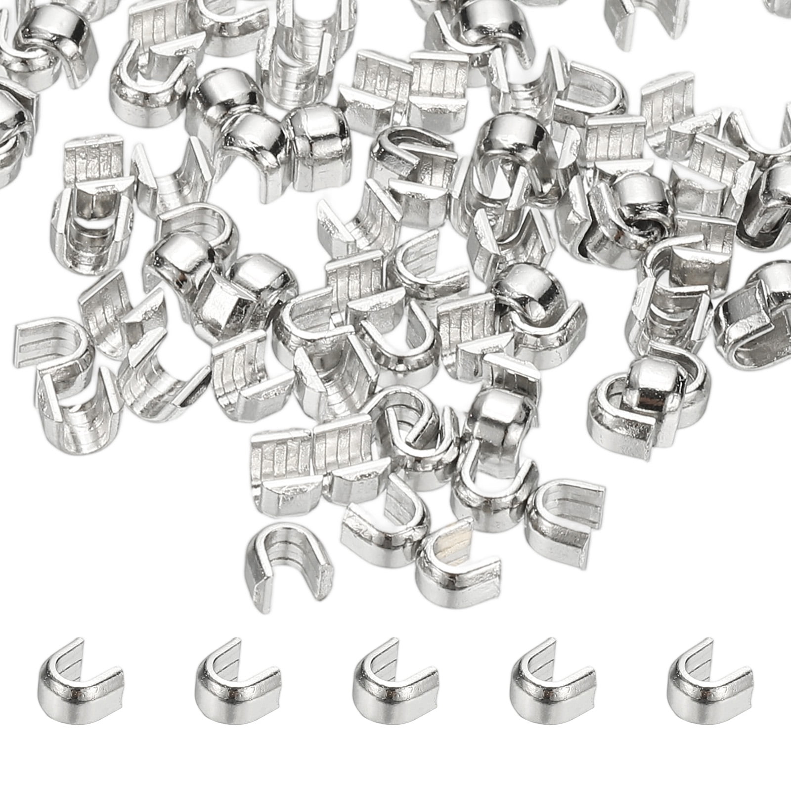 Uxcell Zipper Slider Retainers [50pcs] - #5 U Shape Top Stoppers Use ...