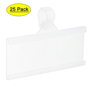1.65 x 3.9 Inches Shelf Label Holder Clear Plastic Clip on Labels Shelf ...