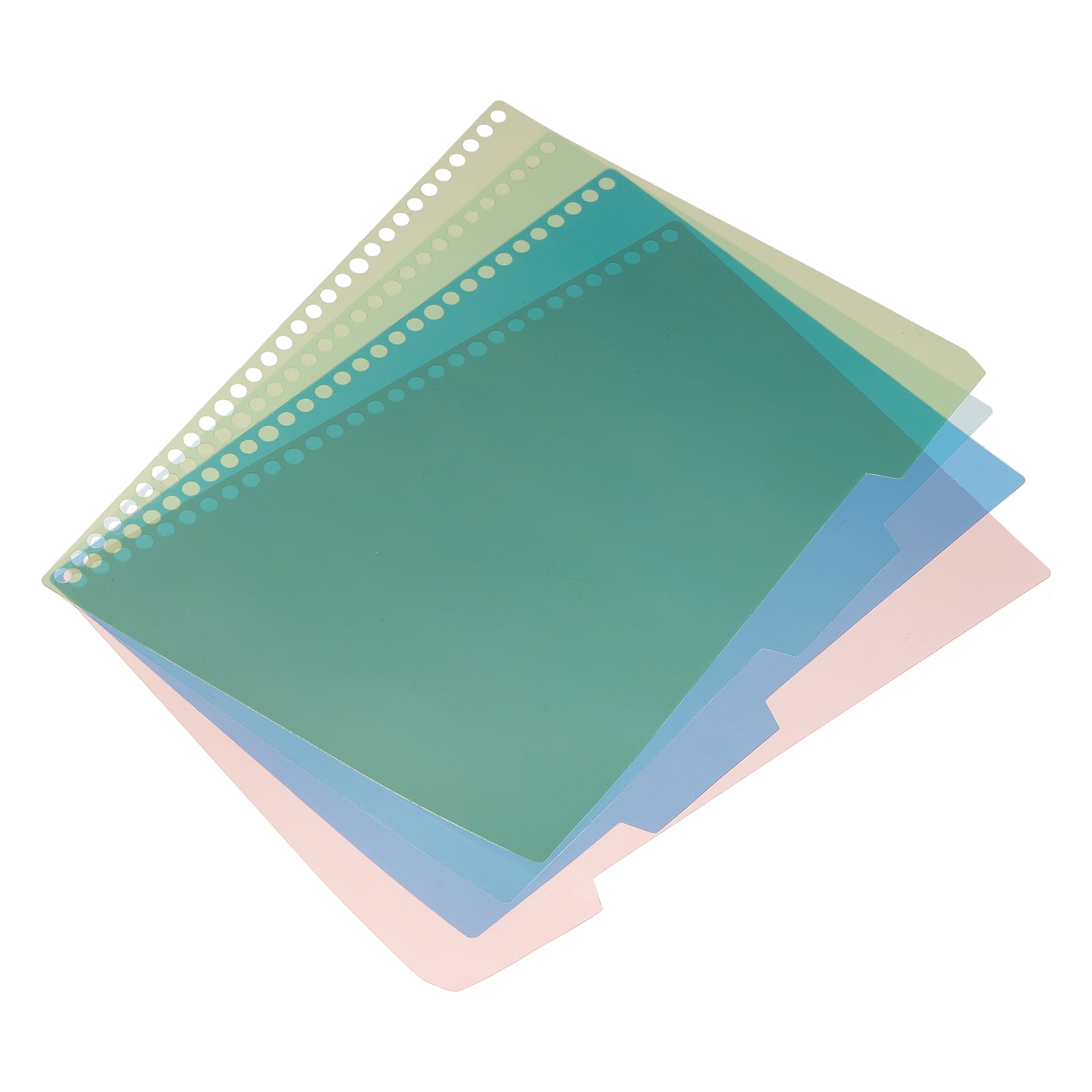 Uxcell11.6x9.1" Binder Index Dividers, 5 Set 4 Tabs 30 Holes PP ...