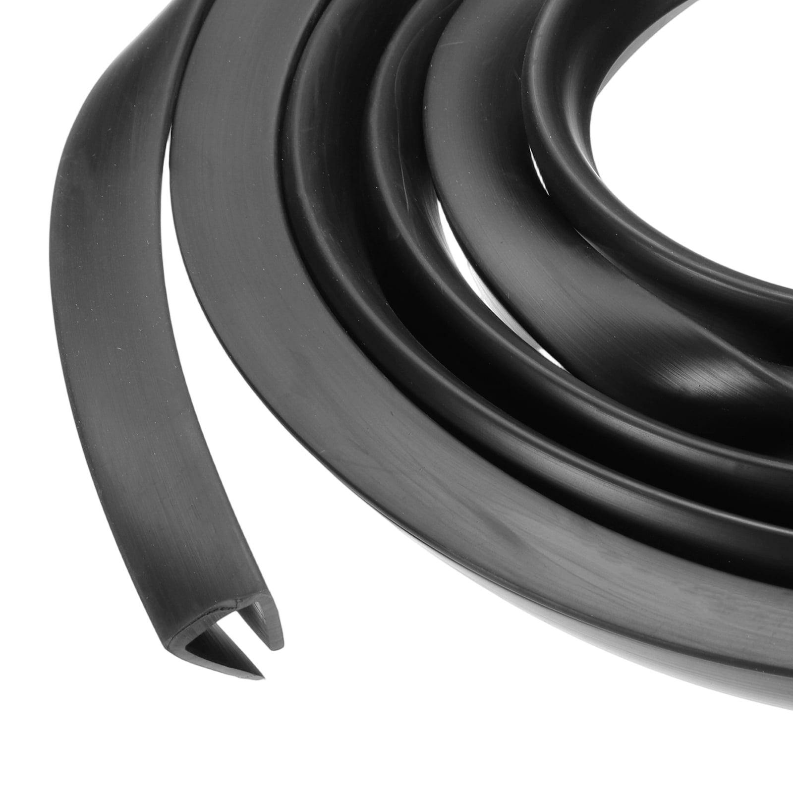 Uxcell13.1ft U Rubber Edge Trim Fit for 8mm Edge, 12 mm x 12 mm Black ...