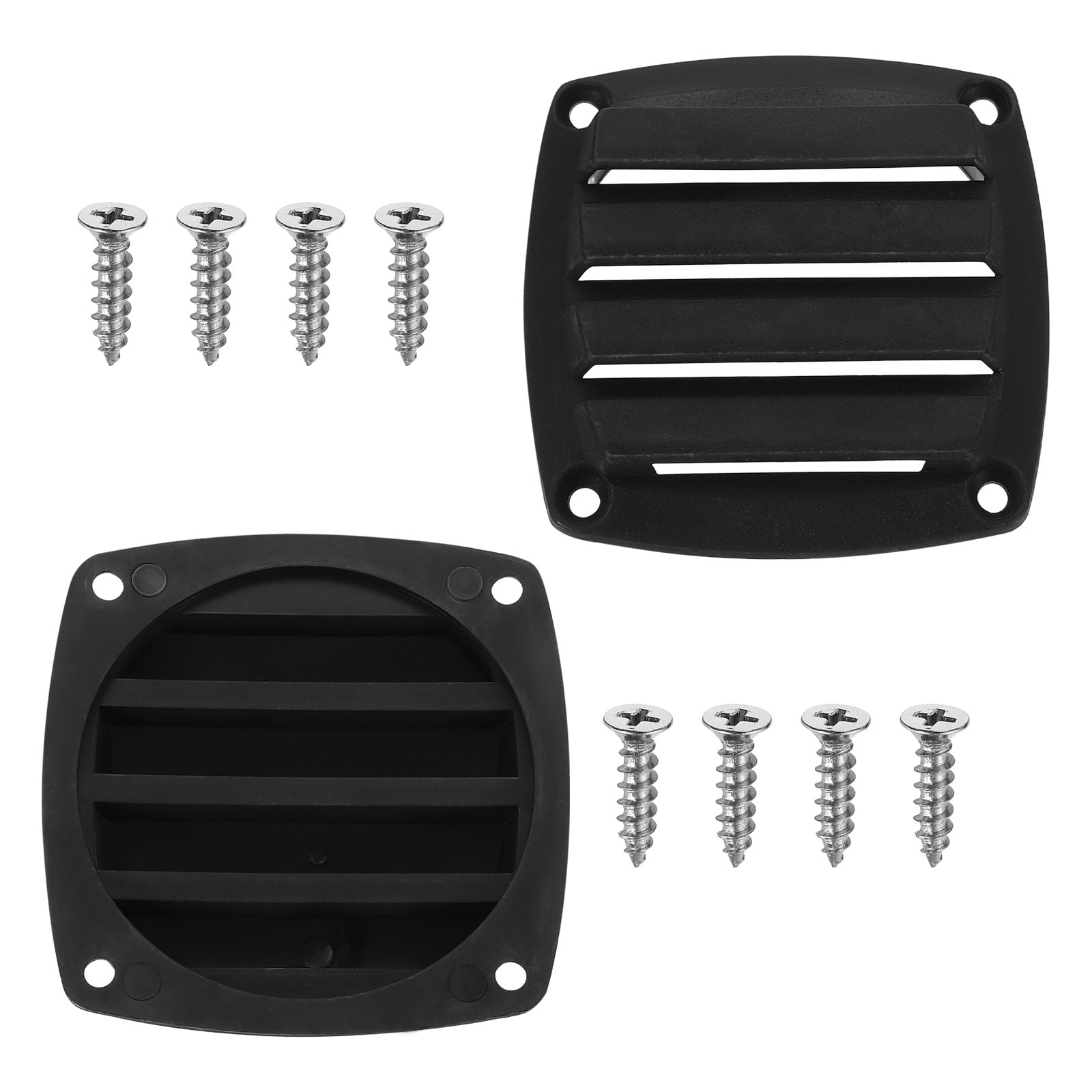 Uxcell2 Pcs Boat Vent Cover, 3.35x3.35 Inches Plastic Louvered Flush Vents Small Air Ventilation ...