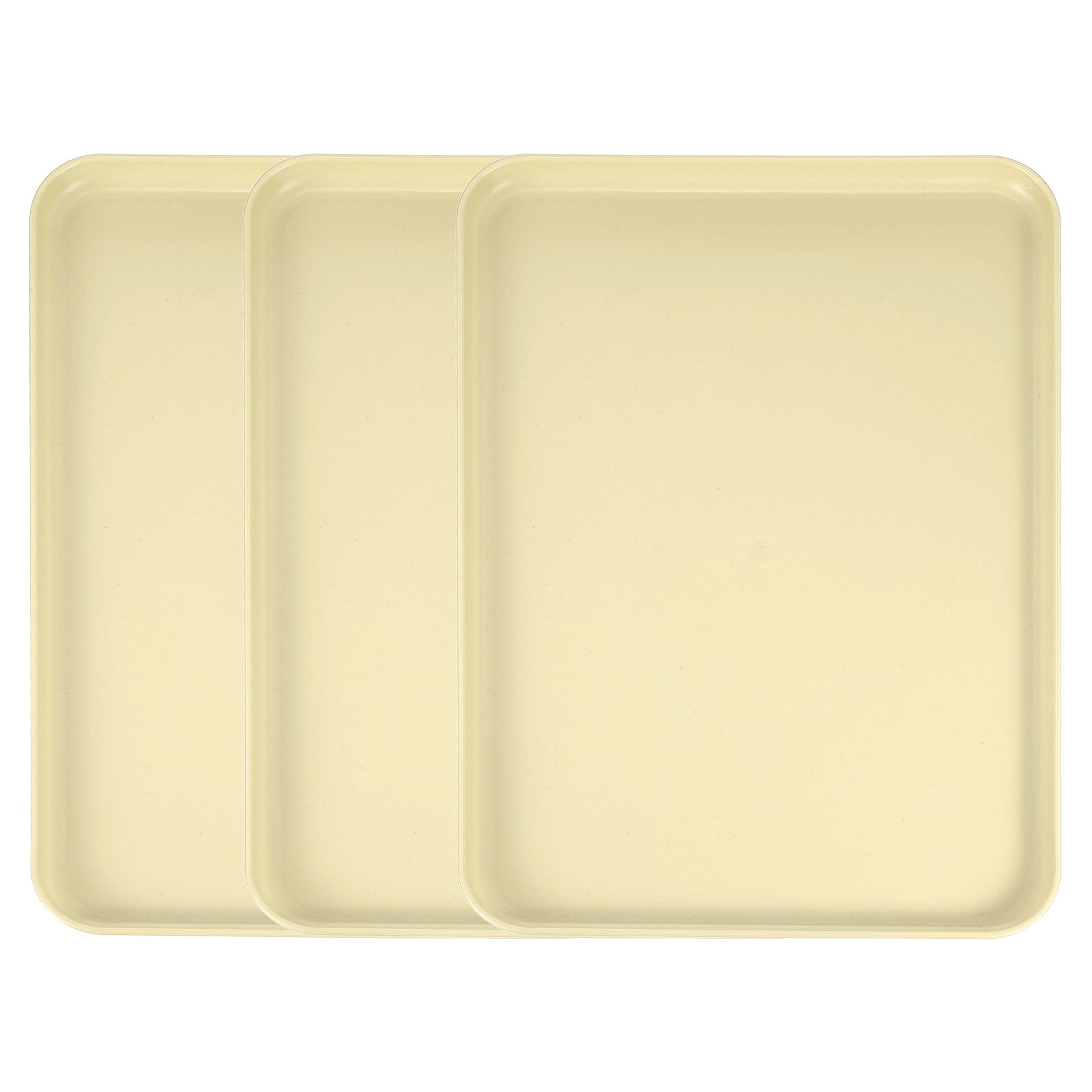 Uxcell3Pcs Plastic Serving Trays, 15 x 10.6 Inch Rectangle Food Trays ...