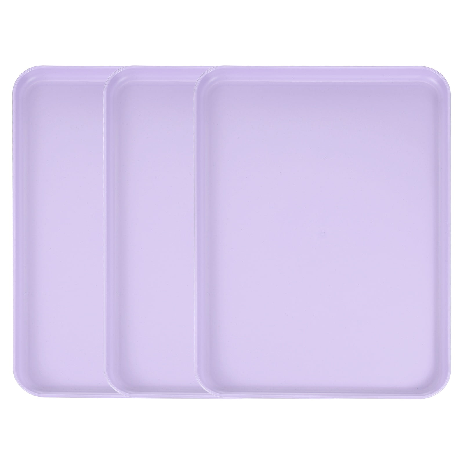 Uxcell3Pcs Plastic Serving Trays, 15 x 10.6 Inch Rectangle Food Trays ...