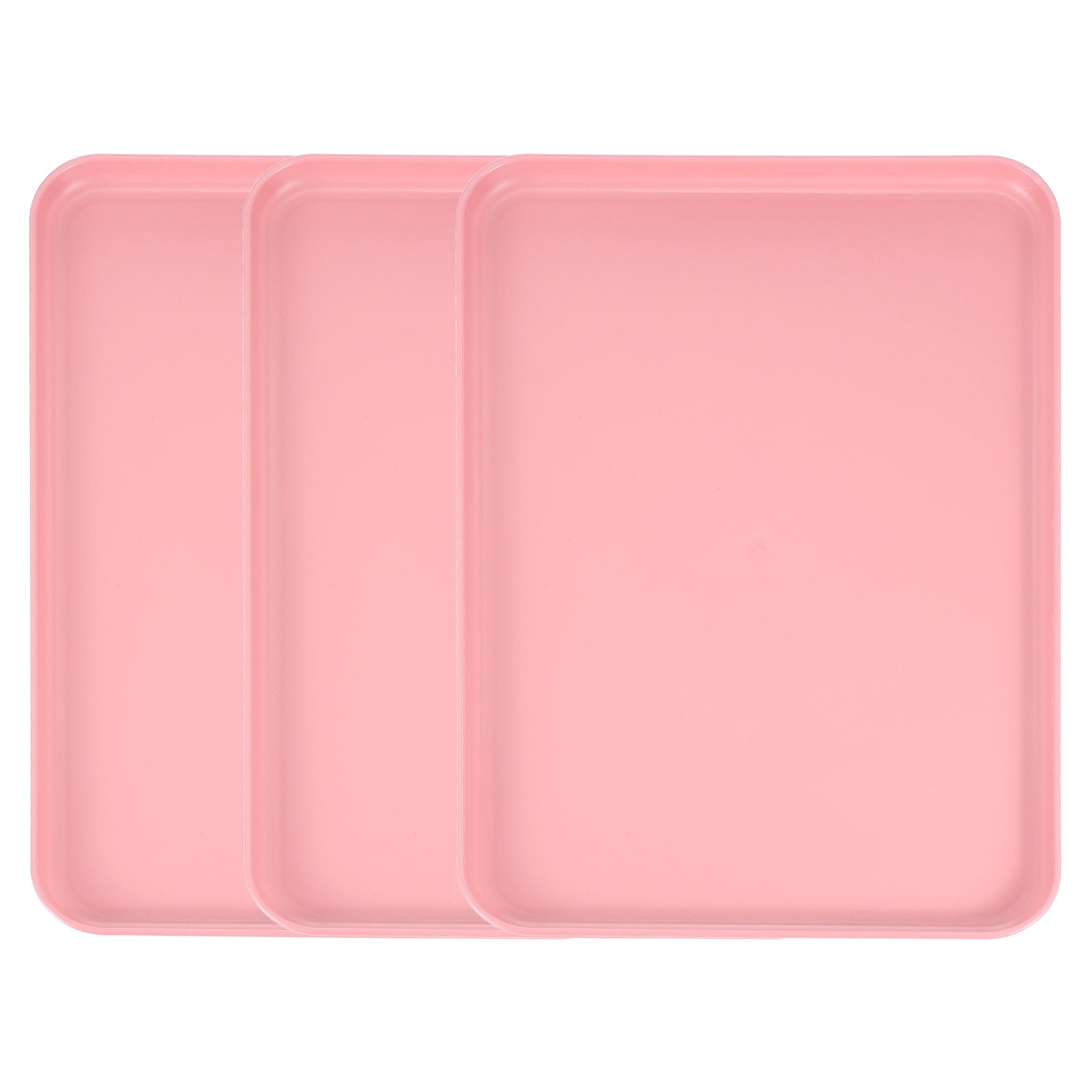 Uxcell3Pcs Plastic Serving Trays, 15 x 10.6 Inch Rectangle Food Trays ...