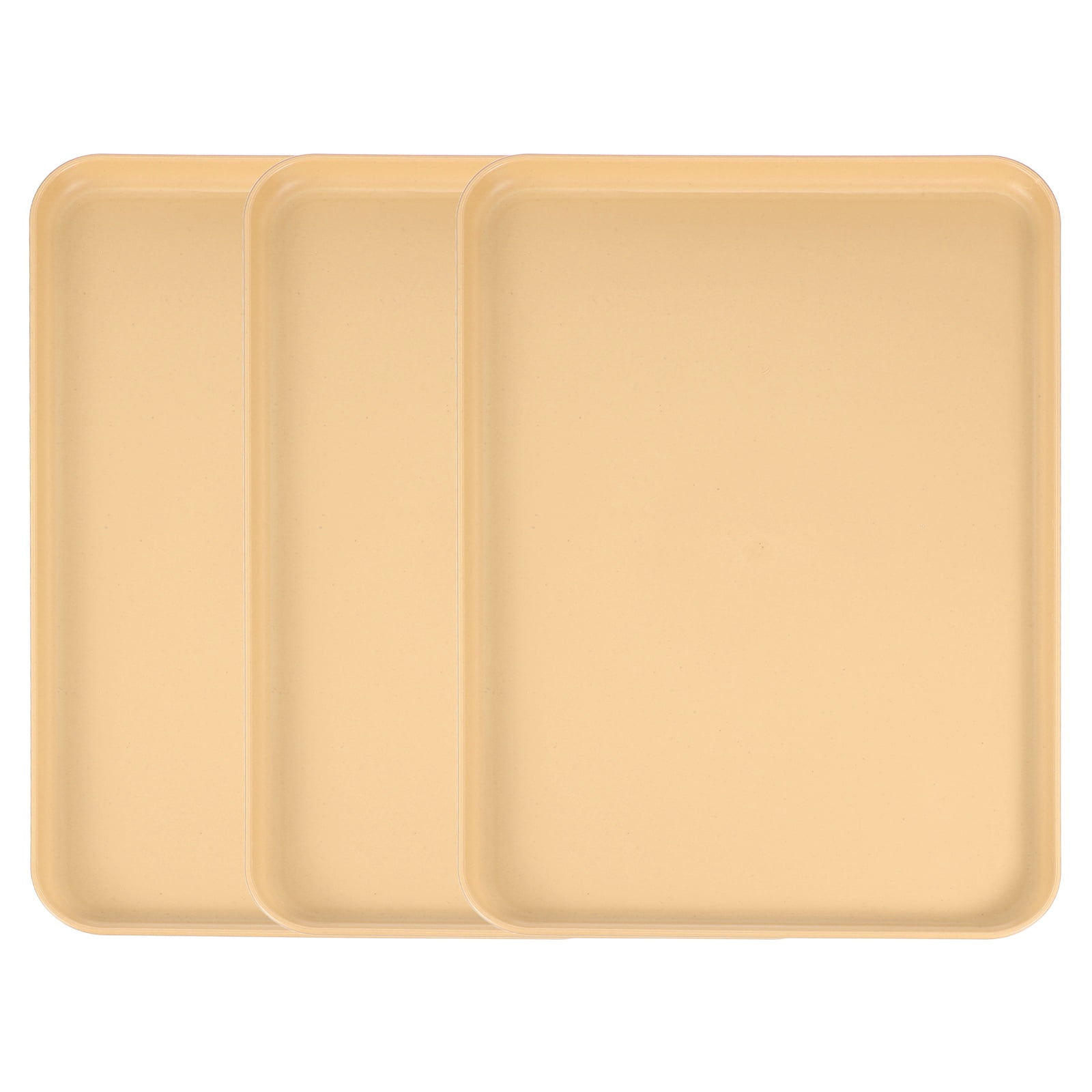 Uxcell3Pcs Plastic Serving Trays, 15 x 10.6 Inch Rectangle Food Trays ...