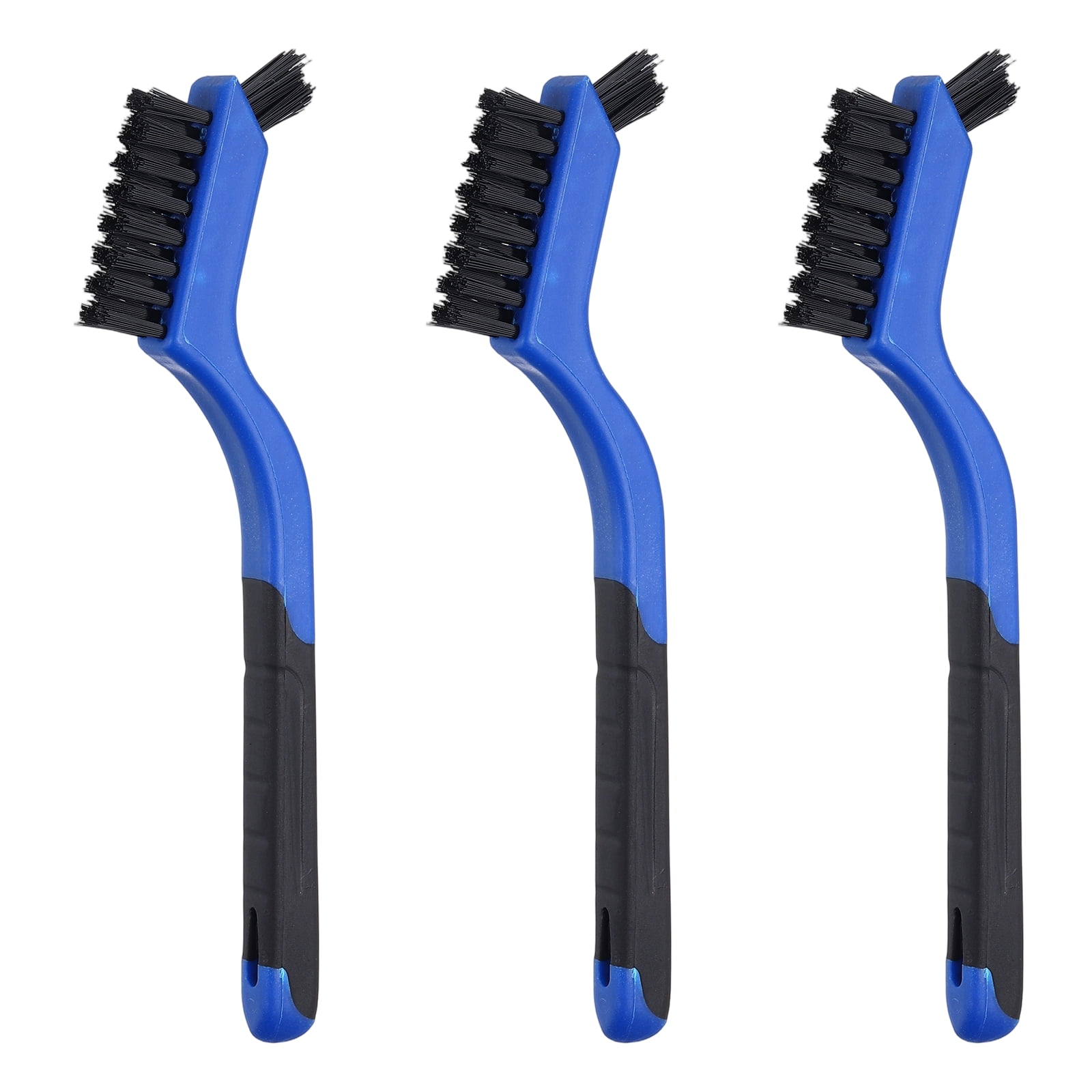 Uxcell3pcs Wire Brushes Nylon Cleaning Brushes with Curved Handle Grip ...