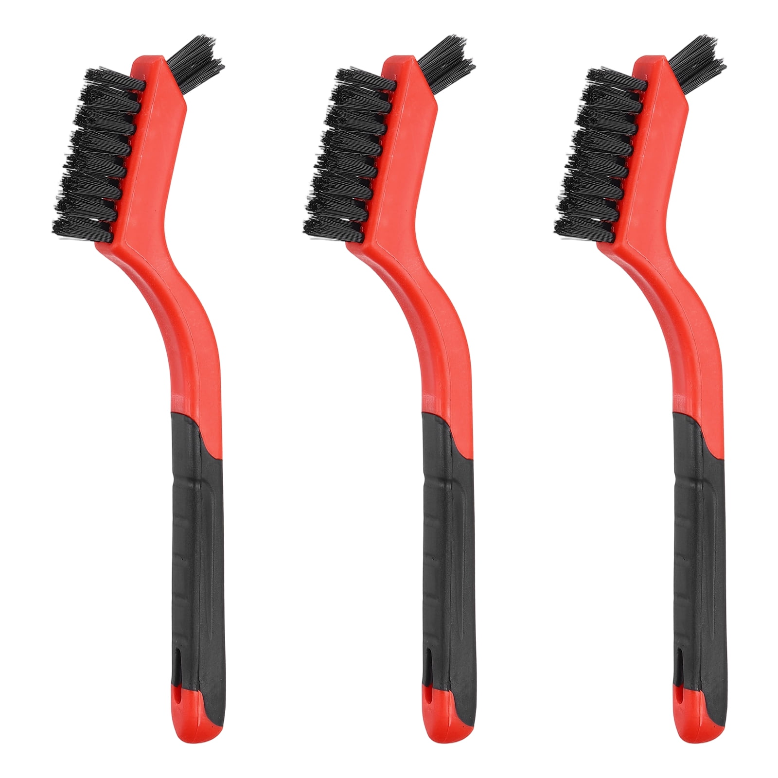 Uxcell3pcs Wire Brushes Nylon Cleaning Brushes with Curved Handle Grip ...