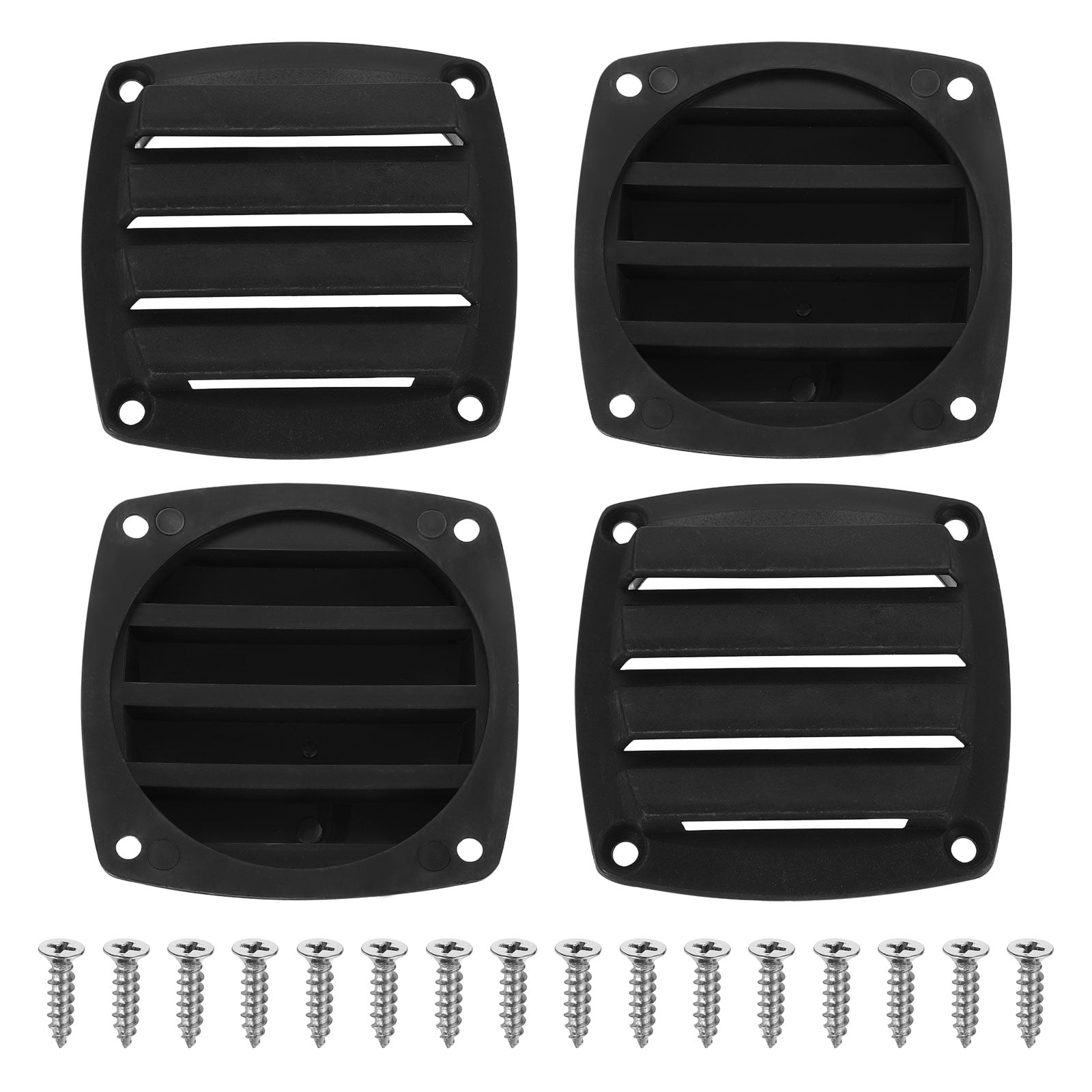 Uxcell4 Pcs Boat Vent Cover, 3.35x3.35 Inches Plastic Louvered Flush ...
