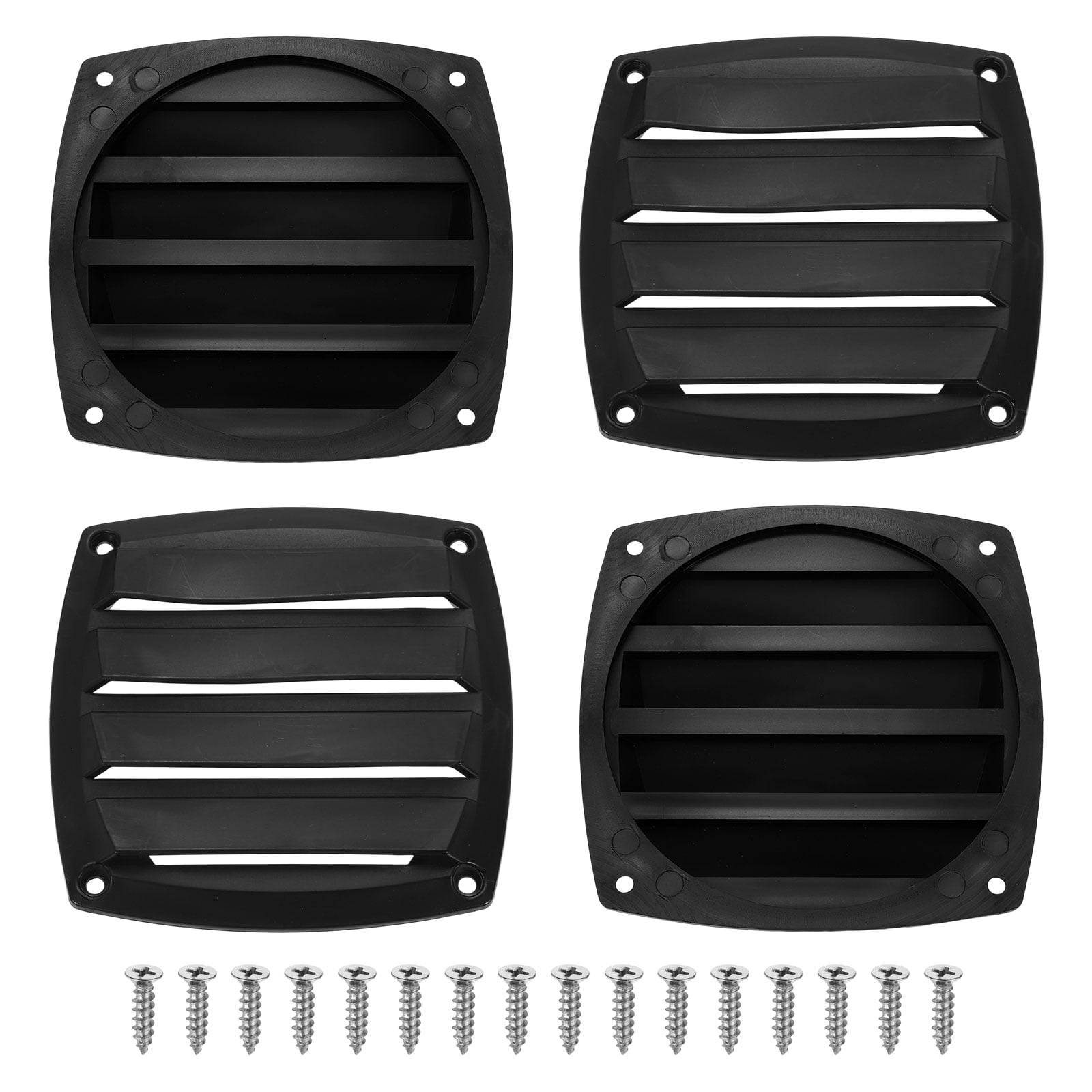 Uxcell4 Pcs Boat Vent Cover, 5.31x5.31 Inches Plastic Louvered Flush ...