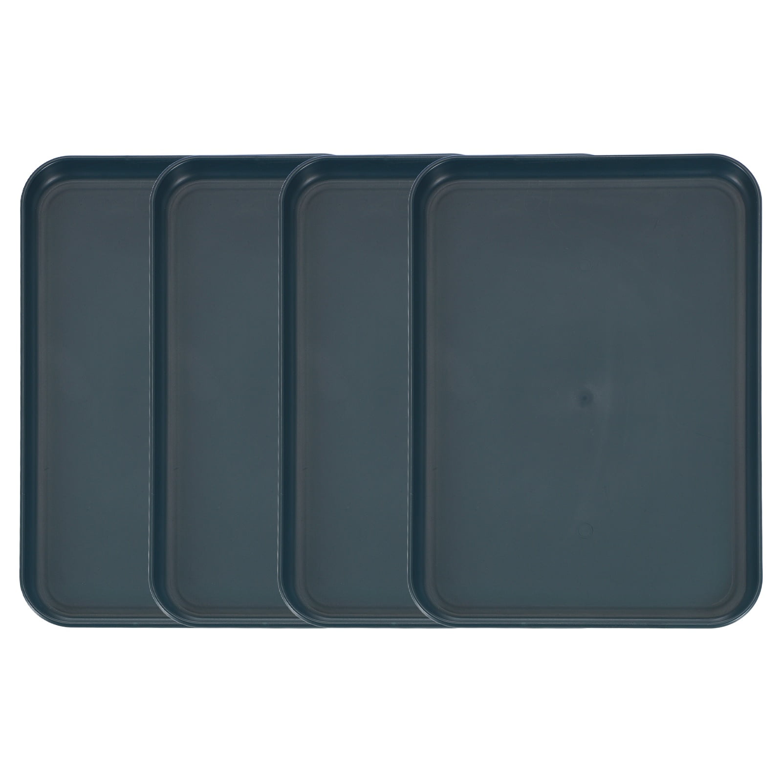 Uxcell4Pcs Plastic Serving Trays, 12.2 x 8.7 Inch Rectangle Food Trays ...