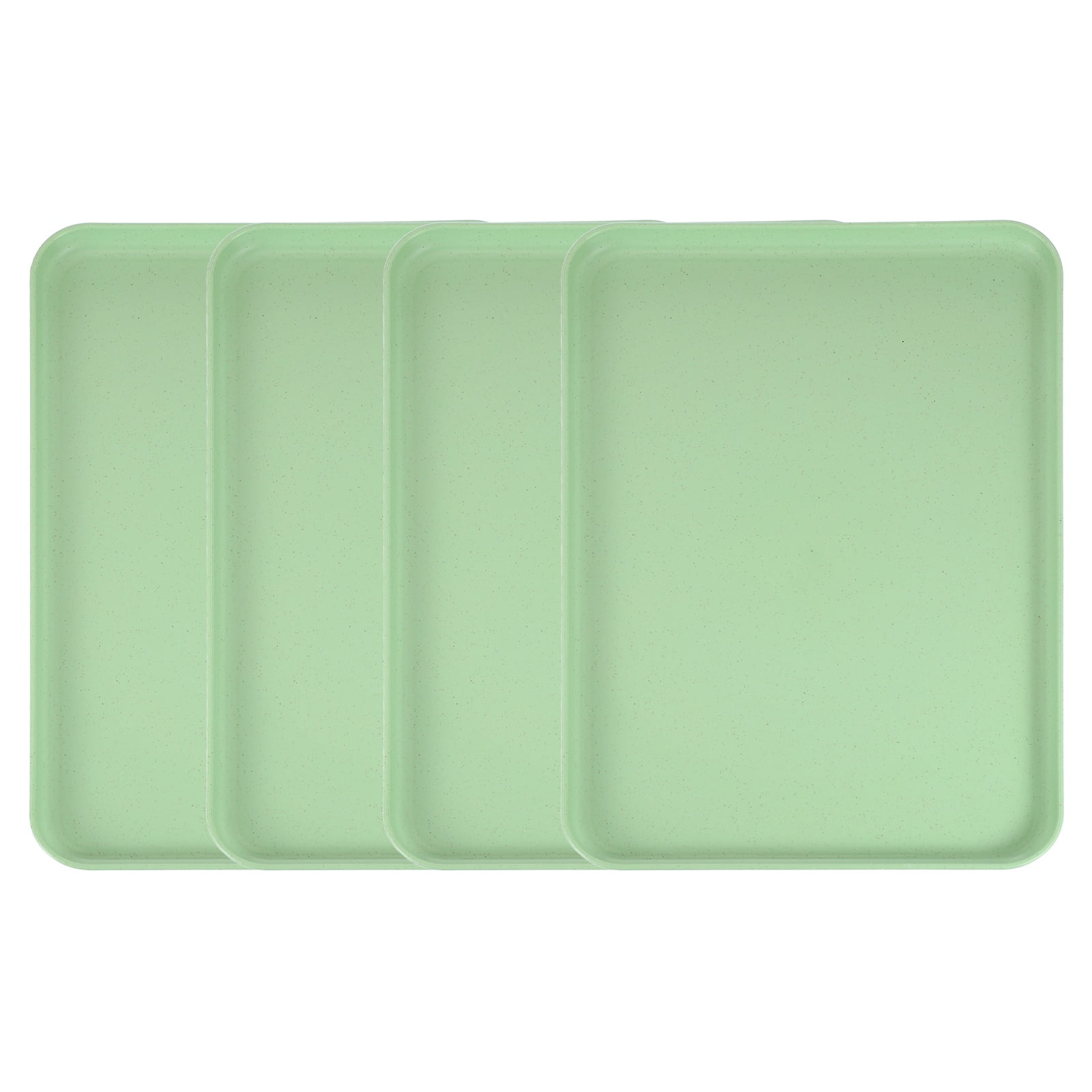 Uxcell4Pcs Plastic Serving Trays, 15 x 10.6 Inch Rectangle Food Trays ...