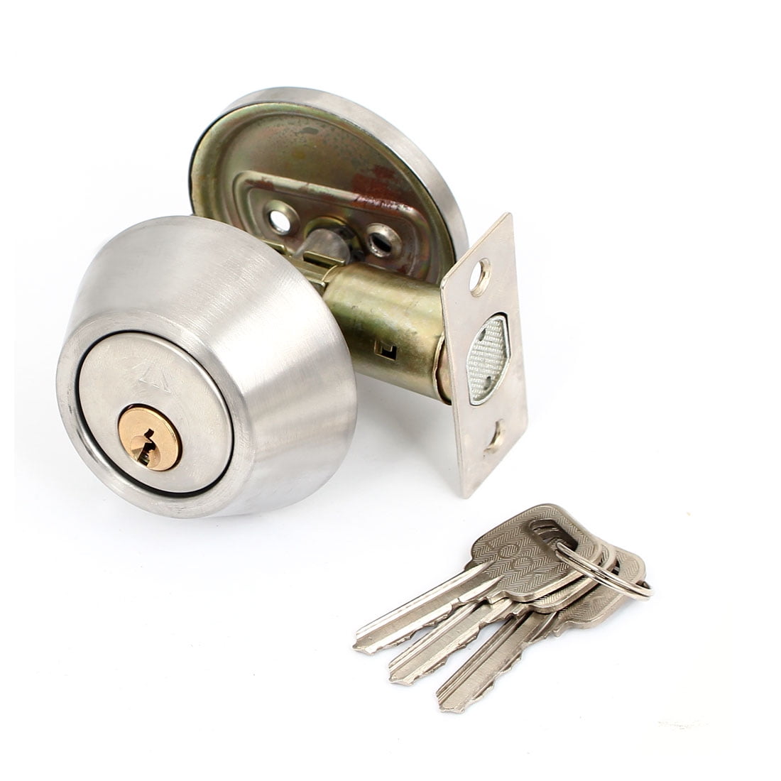 Uxell Home Bedroom Round Knob Door Locks with Keys Cylinder Deadbolt ...