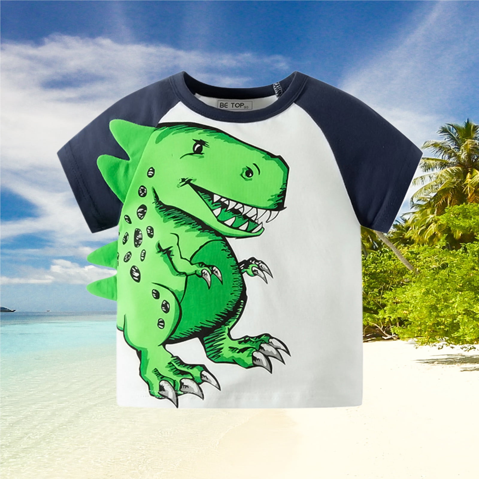Uxgjfwu Boys 2T Clothes 1-8 Years Children's Dinosaur Pattern Insert ...