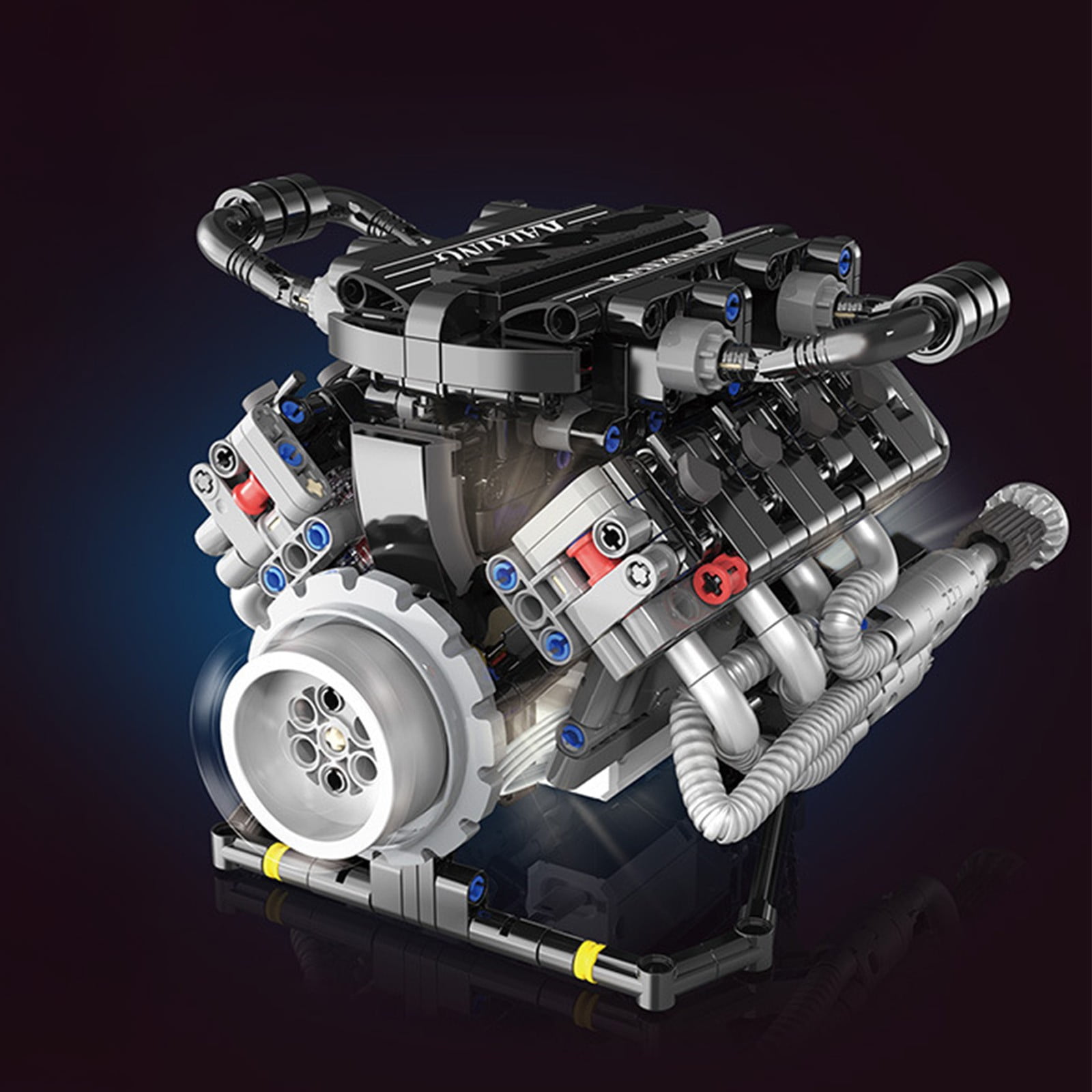 Uxgjfwu Car Engine Building Blocks Set, V8 Engine Model Building Toys ...