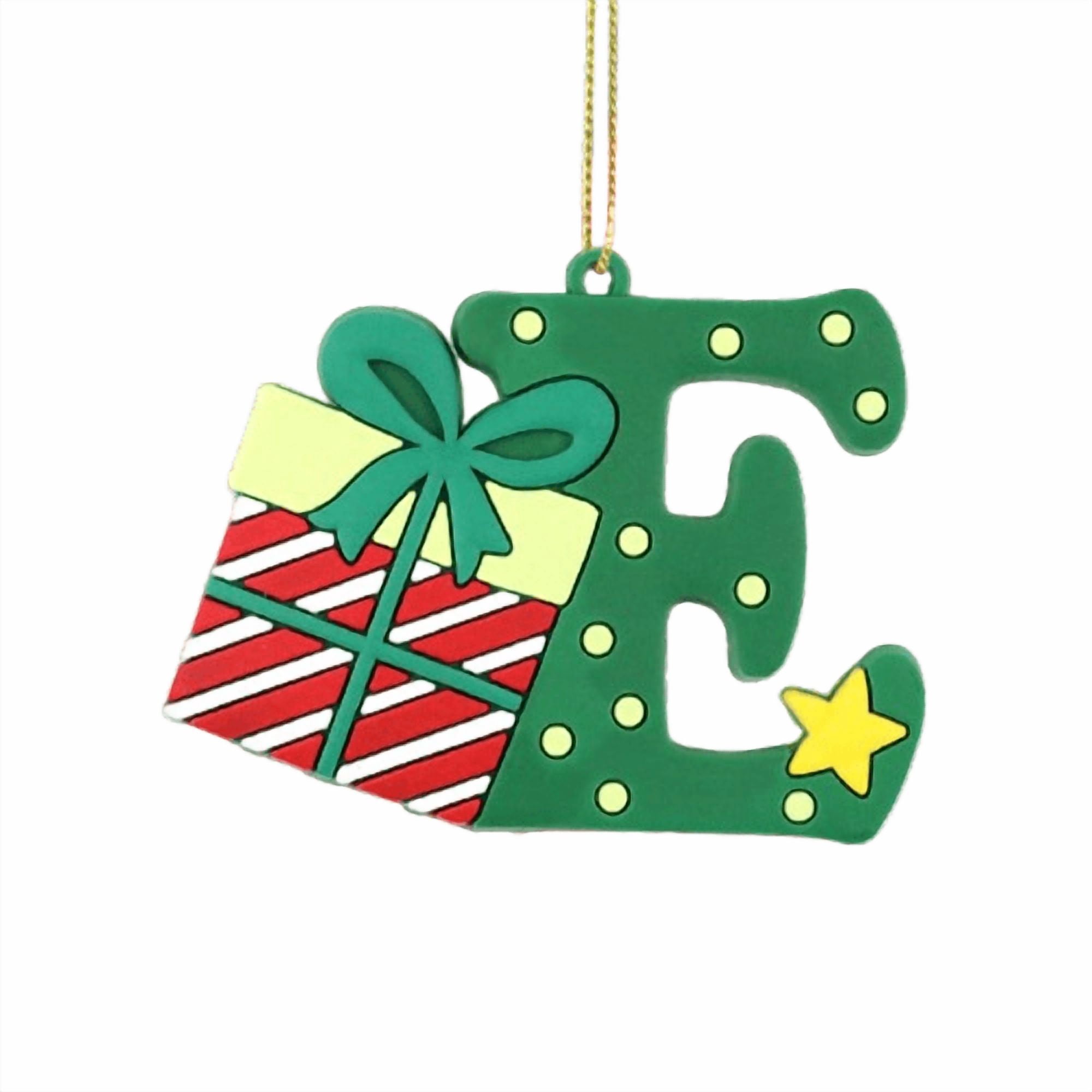 Uxgjfwu Christmas Alphabet Ornaments, 26 PCS Uppercase Letters Tree ...