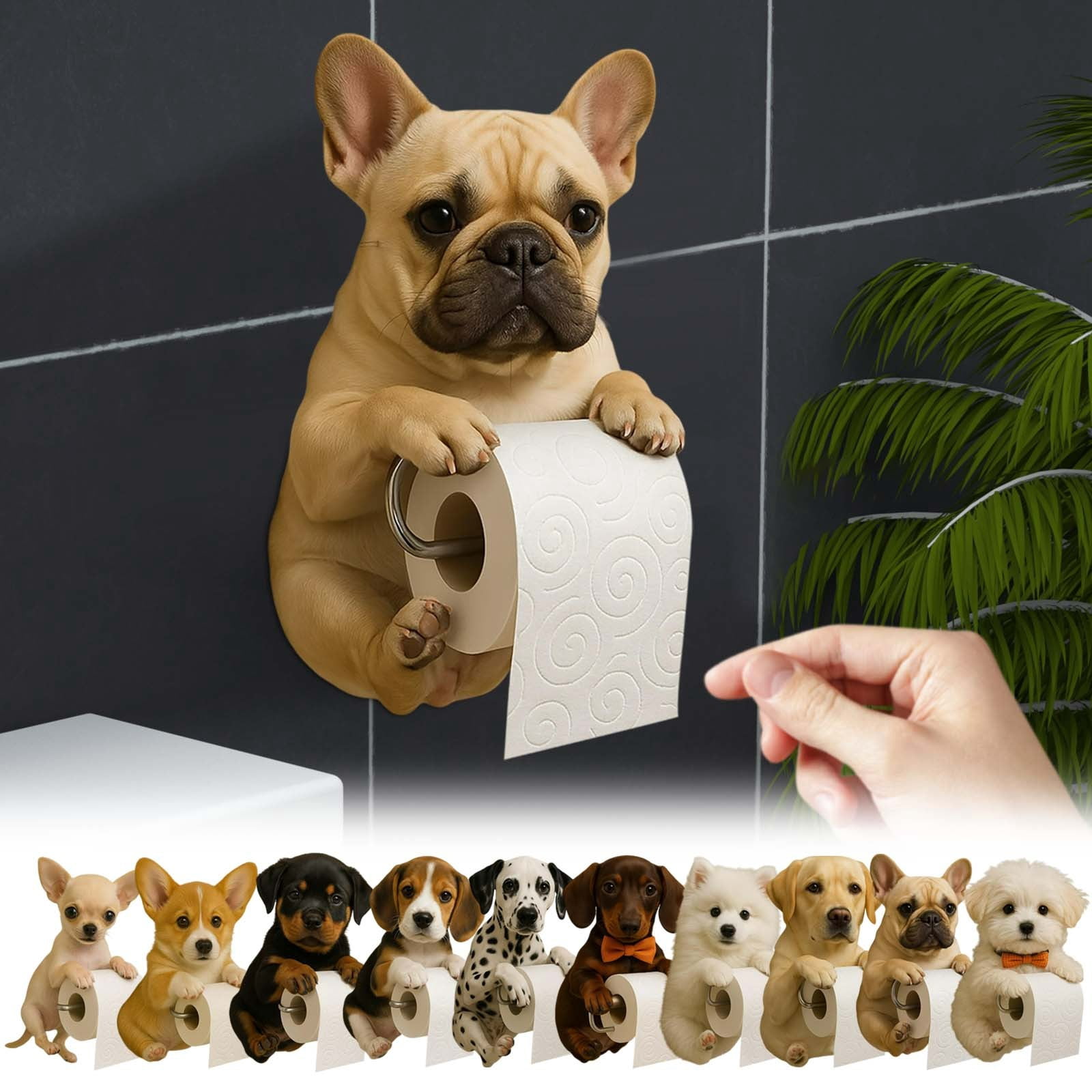 Uxgjfwu Dog Toilet Paper Holder for Pet Bathroom Convenience Easy Mount ...