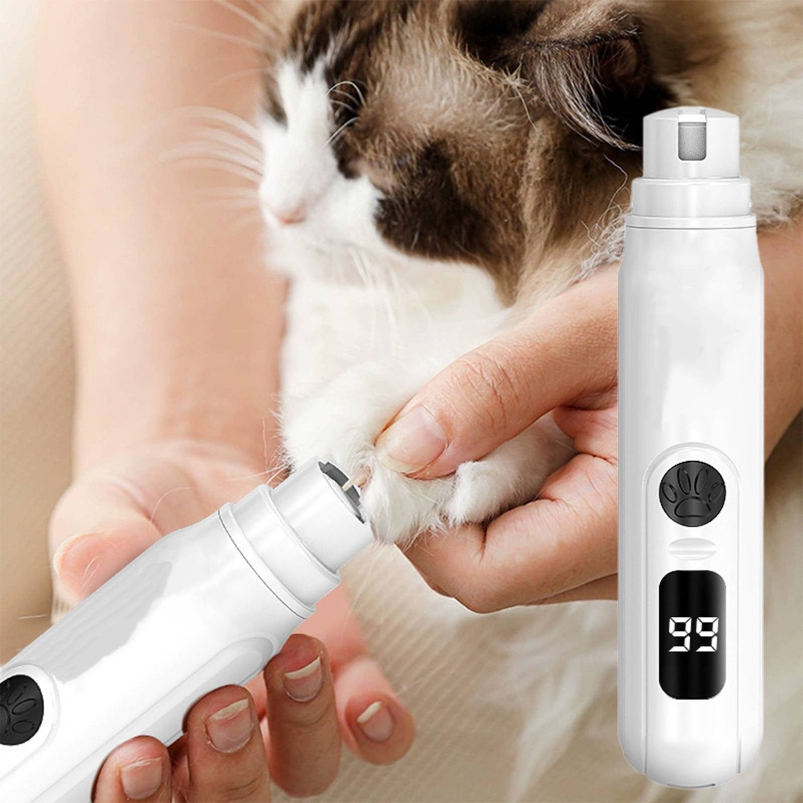 Uxgjfwu Electric Pet Nail Grinder USB Rechargeable Dog Cat Claw Trimmer ...