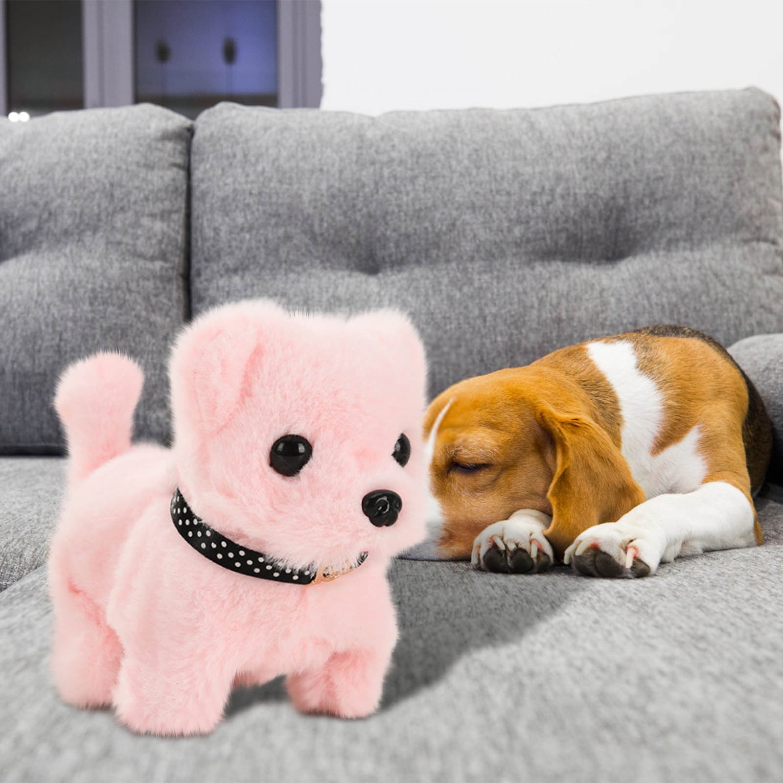 Uxgjfwu Electronic Plush Dog Toys, Realistic Robotic Puppy, Interactive ...