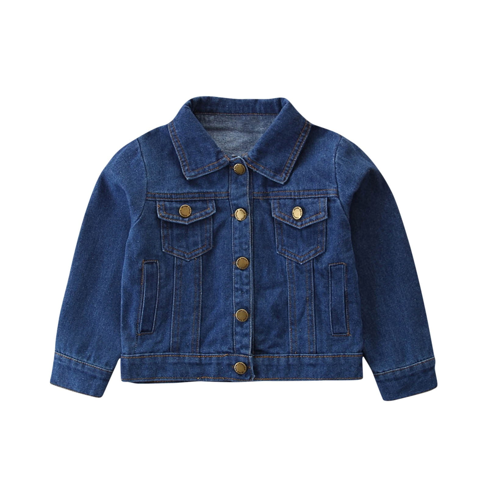 Uxgjfwu Girls Denim Jacket Childrens Long Sleeve Shacket Jean Jacket ...