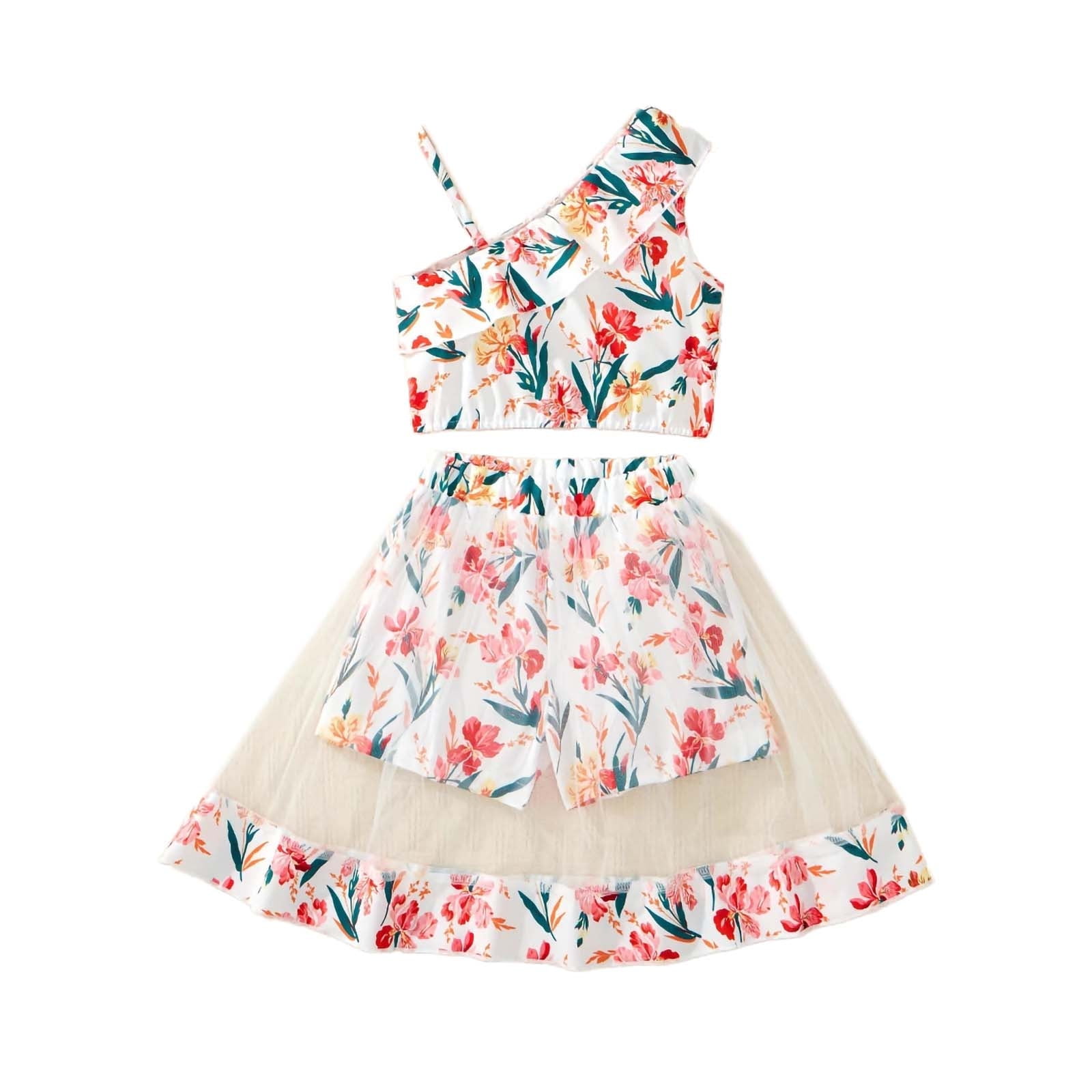 Uxgjfwu Girls Dress Sets Street Wear Cool Girls Summer Clothing Sets ...