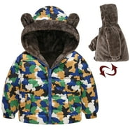 Baywell Toddler Girls Winter Fleece Coat Kids Hooded Fur Jacket Baby Warm Outwear Black 5-6T ...