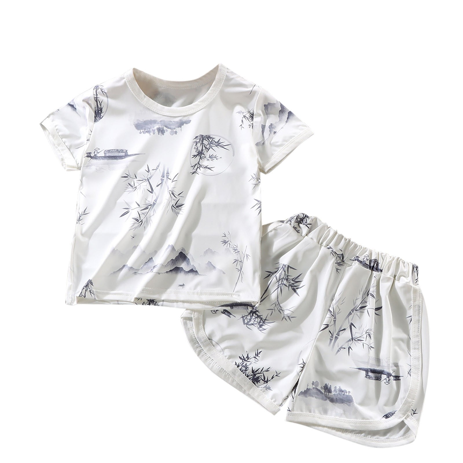 Uxgjfwu Girls Summer Outfits Short Sleeve Shorts Sets Summer Kids ...