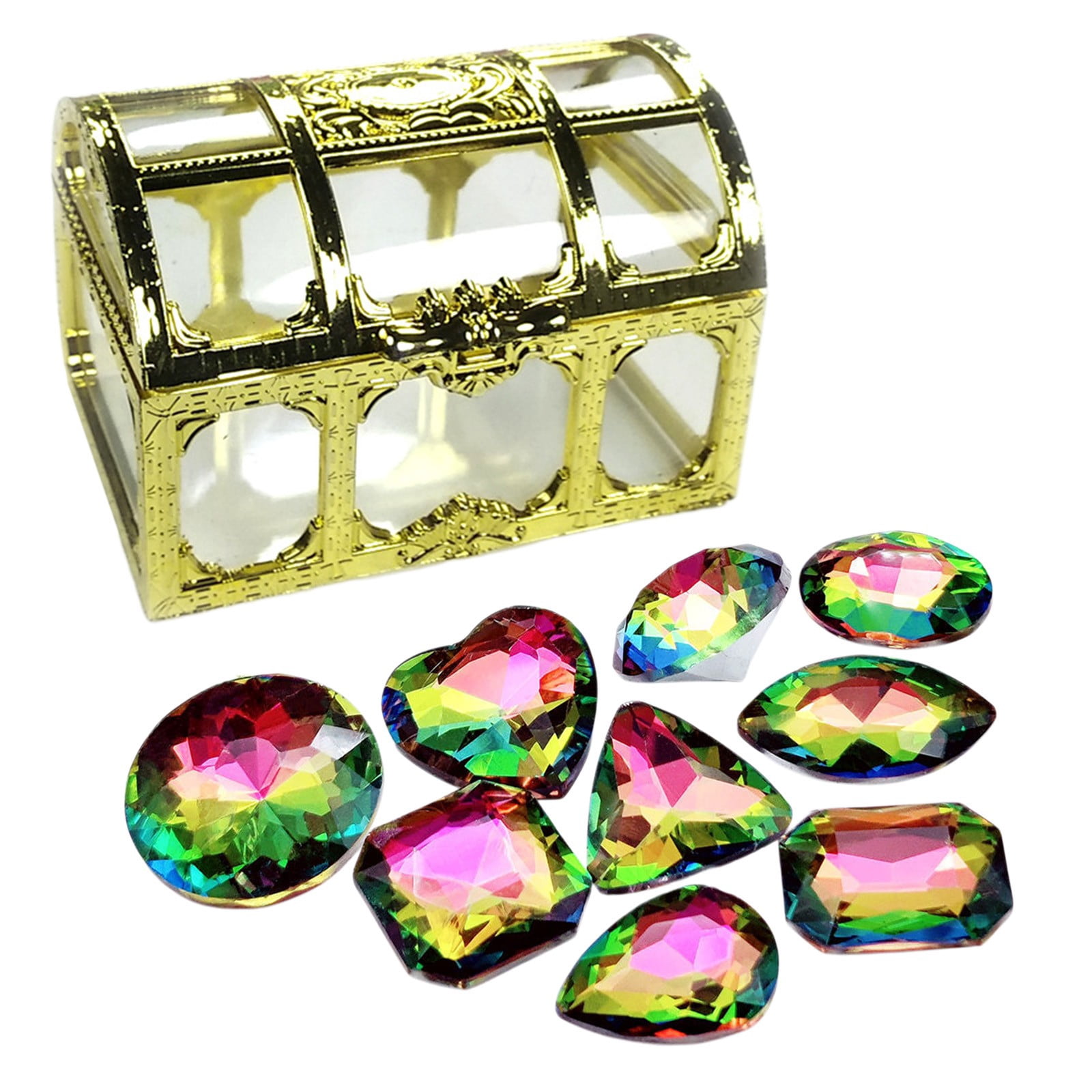 Uxgjfwu K-ids Gemstone Treasure Hunt Kit 10PCS Crystal Diamonds with ...