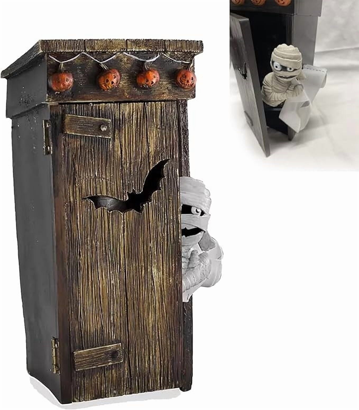 Uxgjfwu Outdoor Mummy Ghost Statue, Resin Halloween Decoration for Yard ...