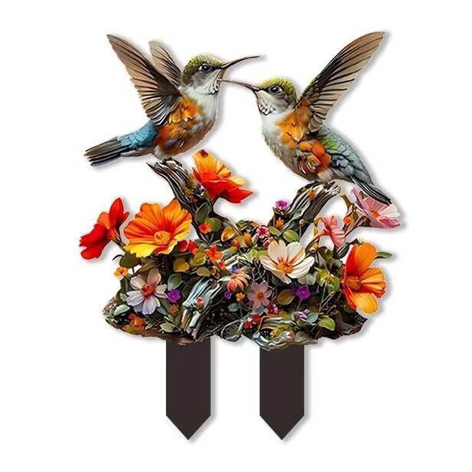Uxgjfwu Pastoral Animals Garden Stake, Acrylic Lawn Ornament for Yard ...
