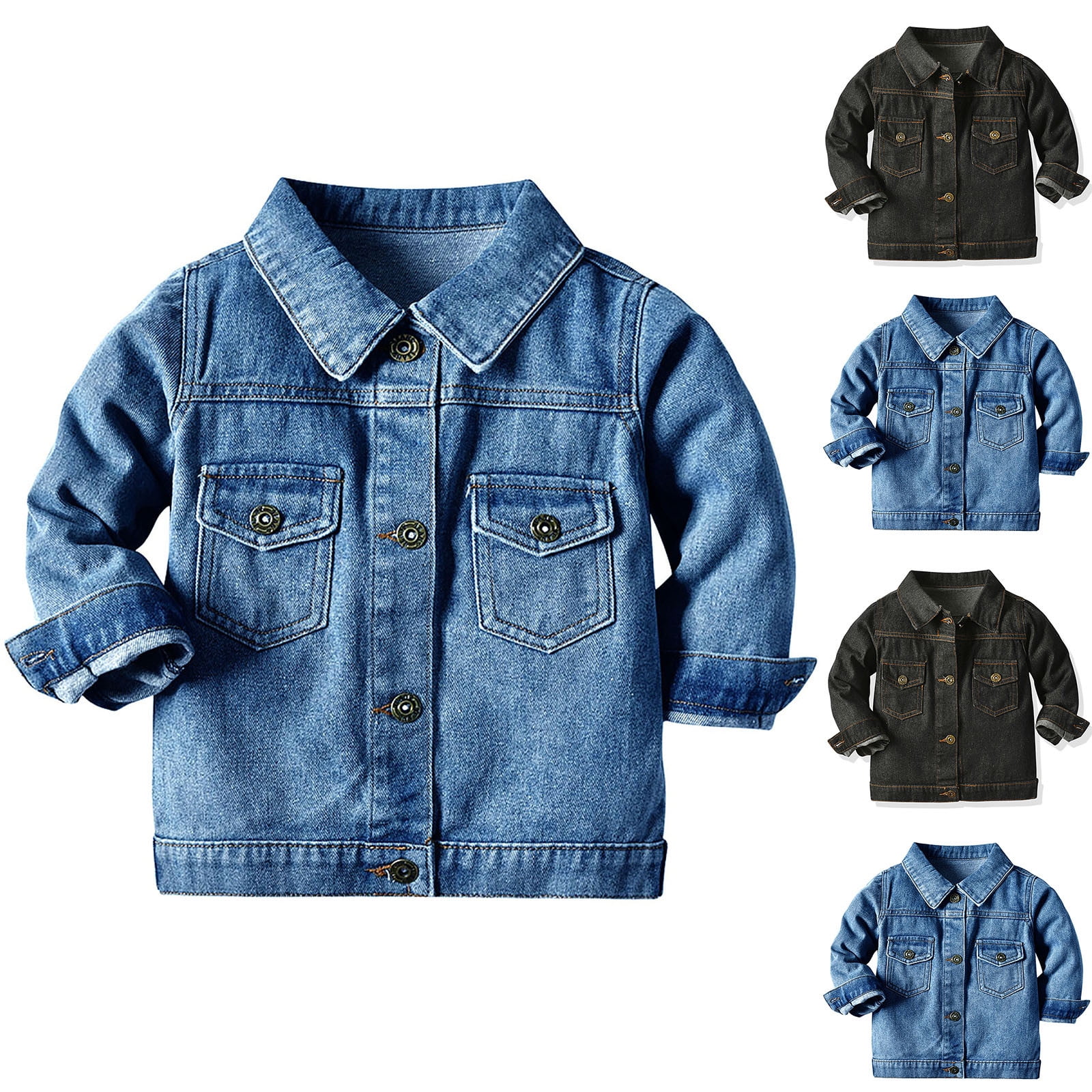 Uxgjfwu Toddler Denim Jacket Boys And Girls Loose Type Jacket Four ...