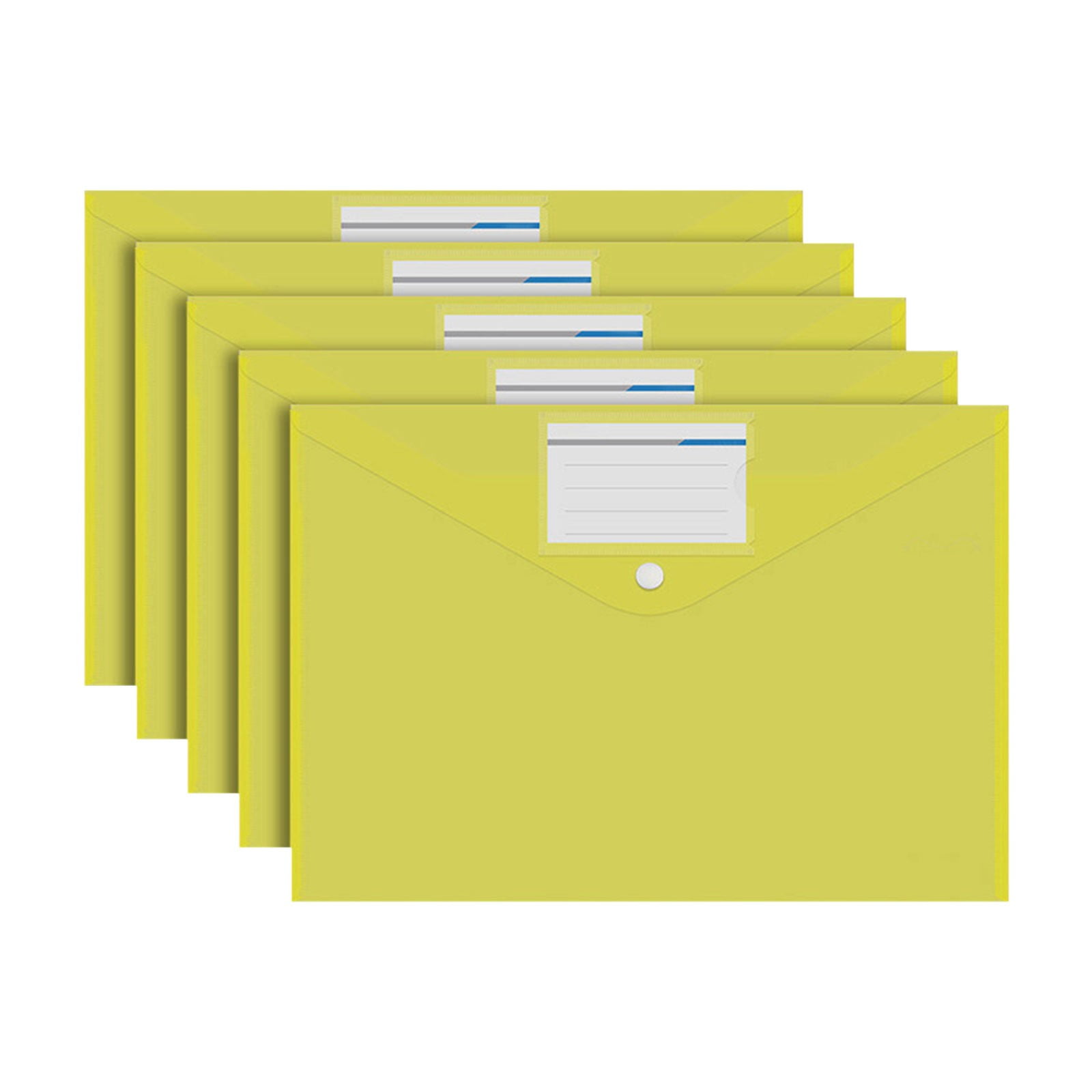 Uysin Plastic Envelopes 5Pack A4 Letter Size Plastic File Folder With ...