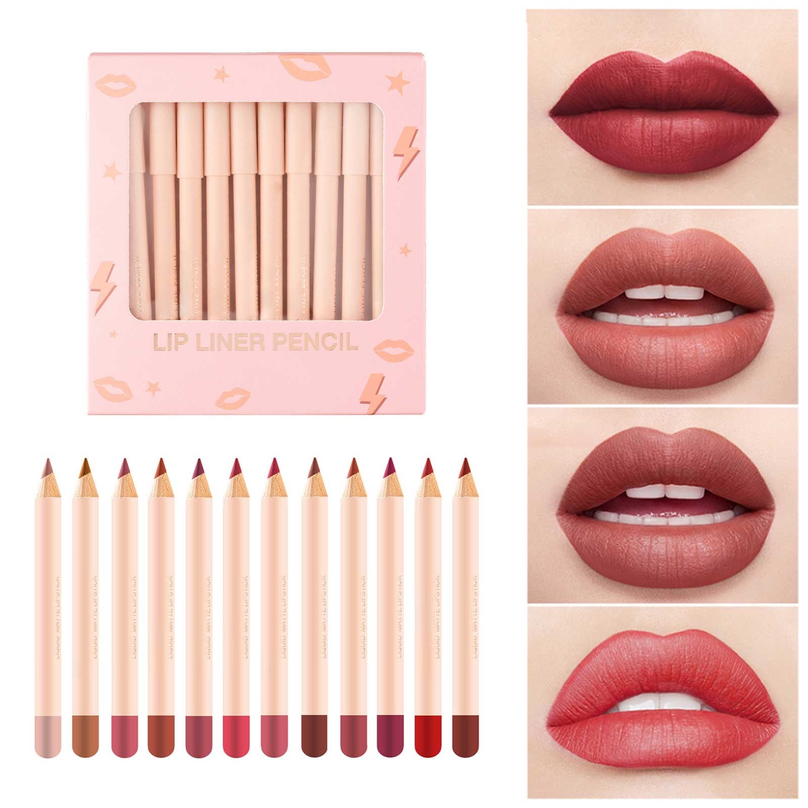 Uytogofe Lip Liners 12color Mattes Lipstick Liner Set Easy To Use