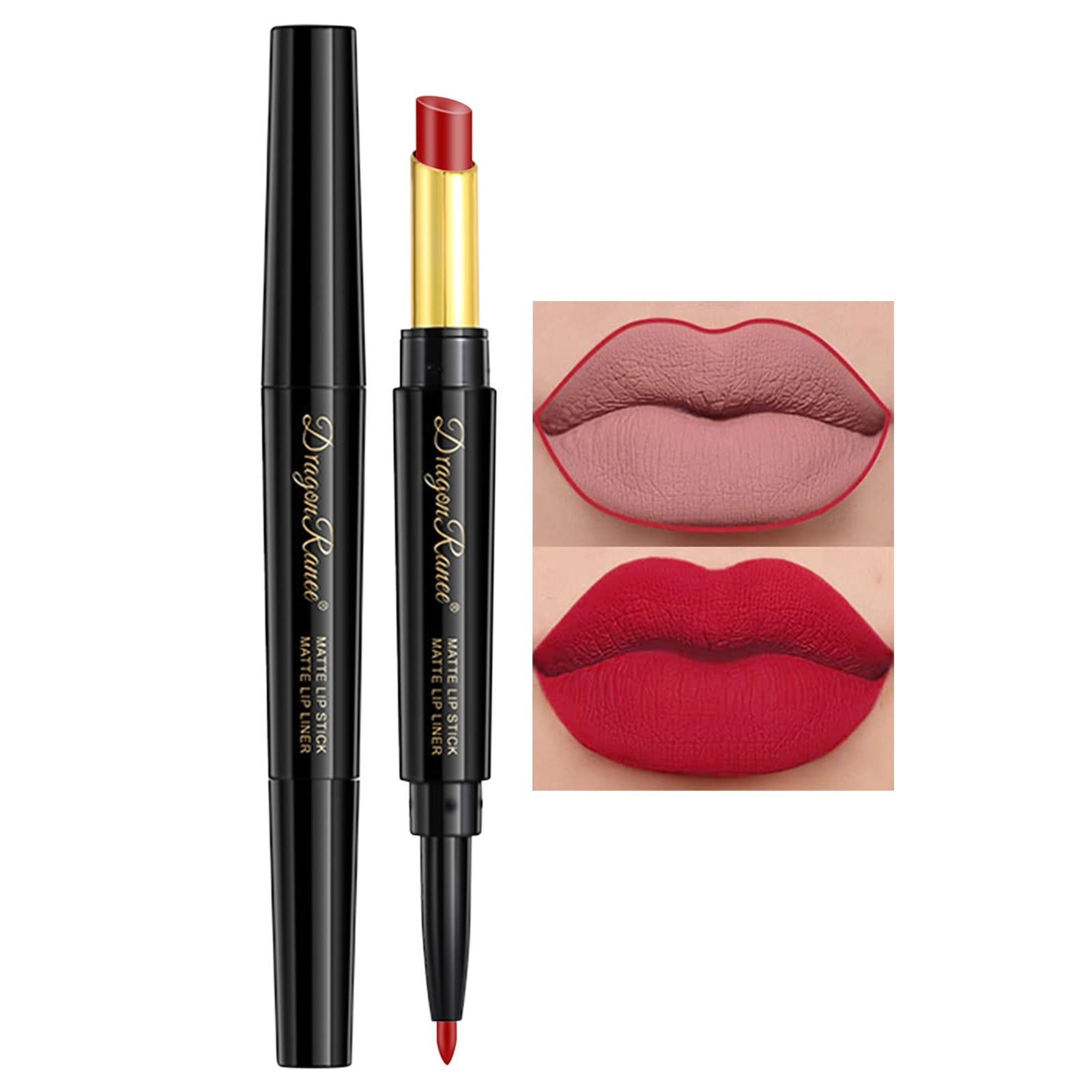 Uytogofe Lipstick Set Lipstick With Lip Liner 2 In 1 Waterproof Long Lasting Lipstick Durable