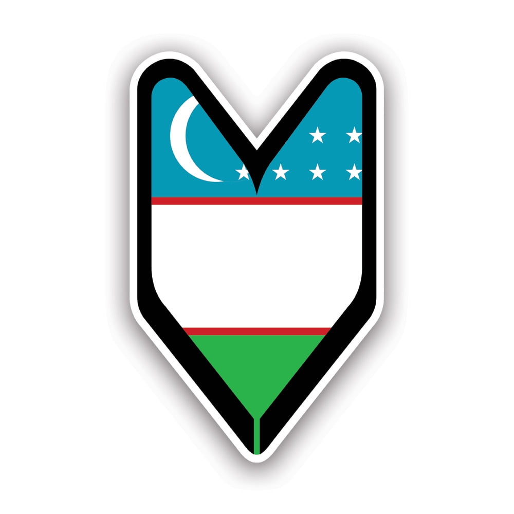 Uzbek Driver Badge Sticker Decal - Self Adhesive Vinyl - Weatherproof ...