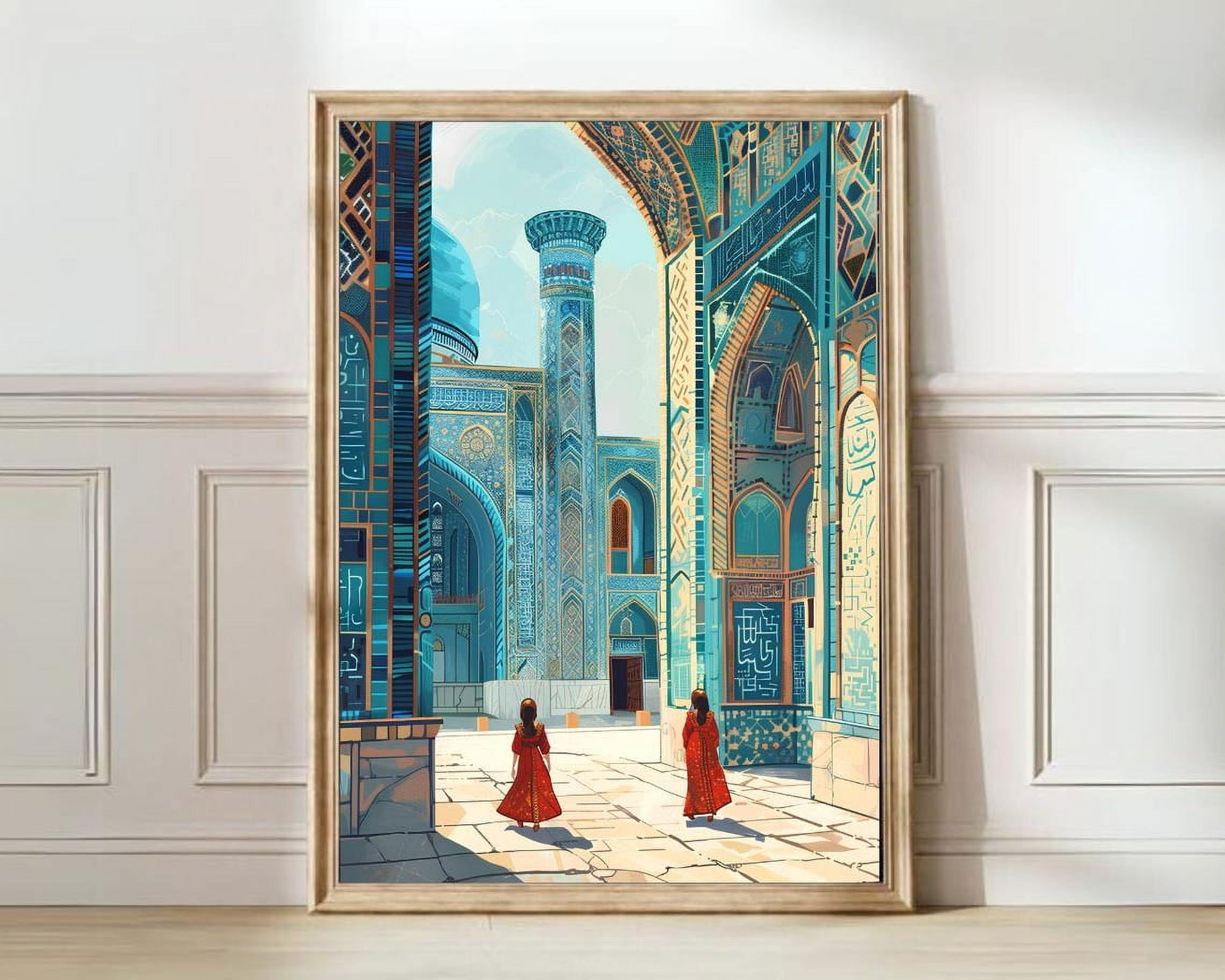 Uzbekistan Print Samarkand Illustration Uzbekistan Poster Samarkand ...