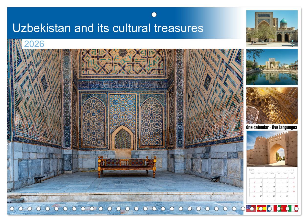 Uzbekistan and its cultural treasures (Monthly Wall Calendar 2026 16.5 ...