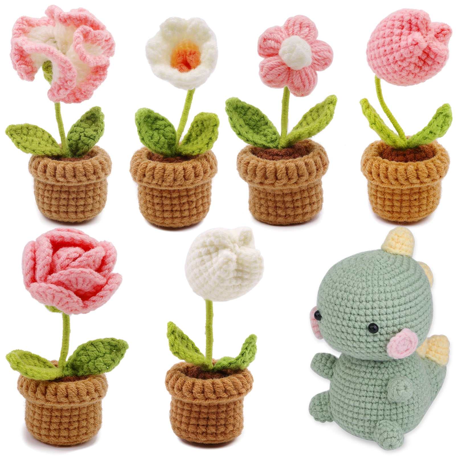 UzecPk Crochet Kit for Beginners and Experts: 2 Pack Small Animals DIY ...