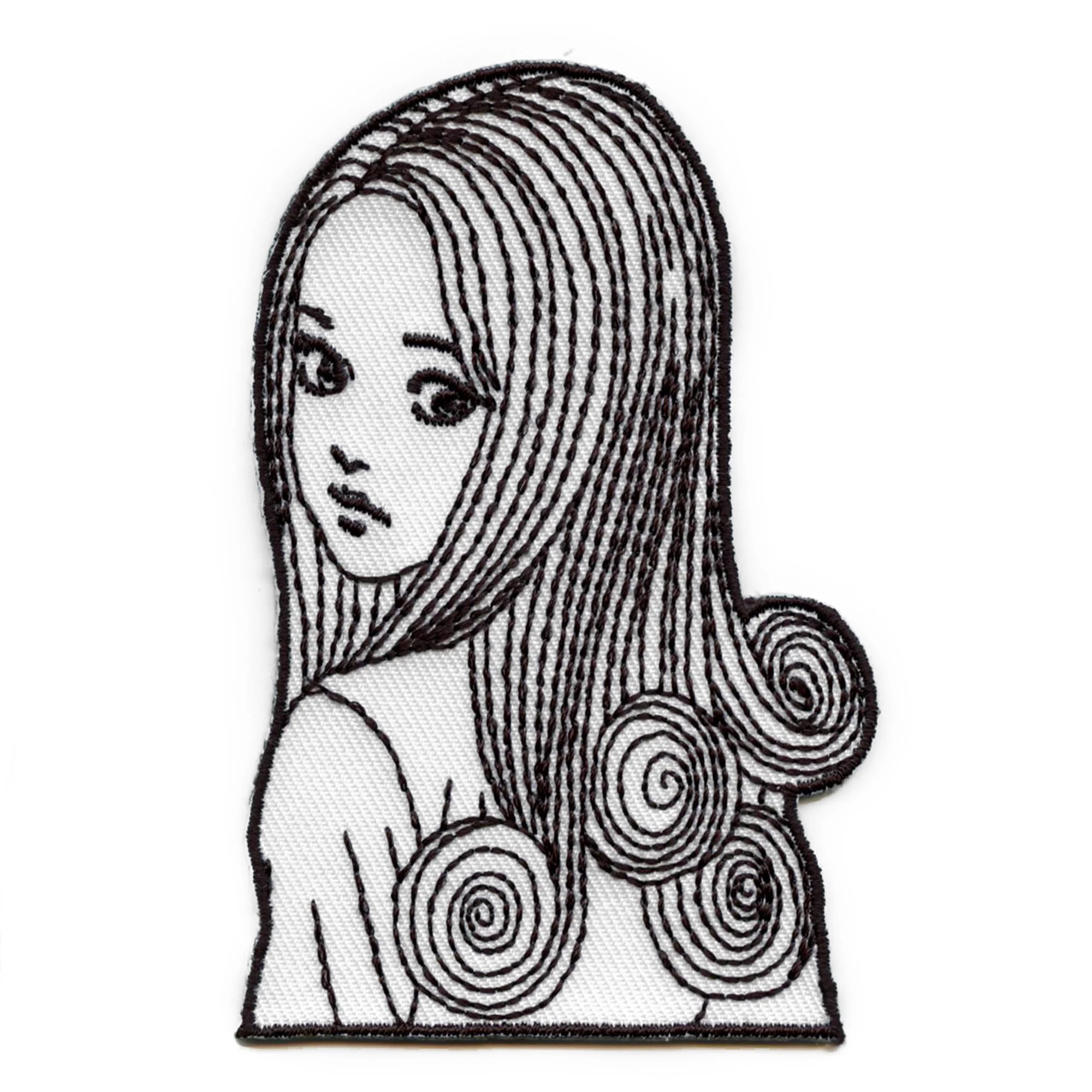 Uzumaki Kirie Goshima Patch Black Spiral Manga Embroidered Iron On ...