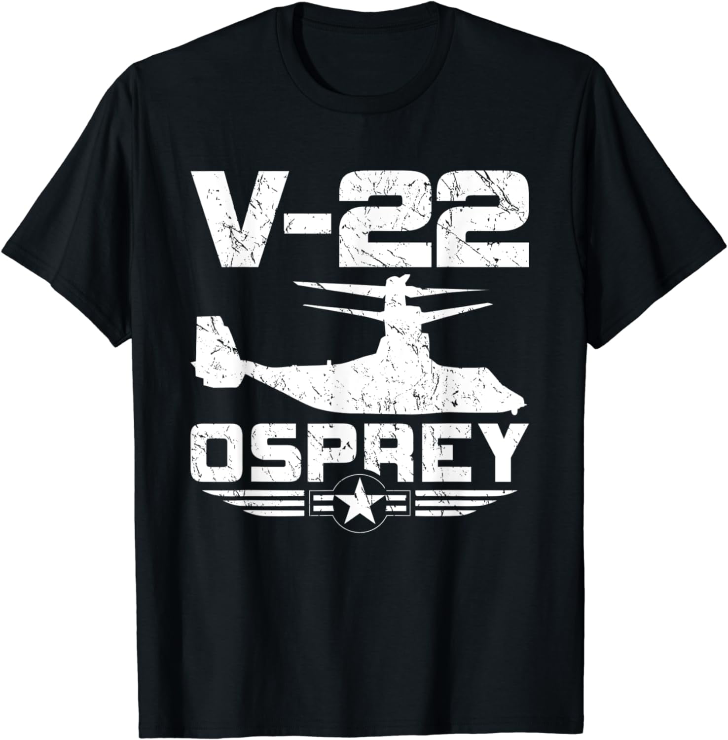 V-22 MV-22 CMV-22B Osprey S/VTOL Aircraft Distressed Design T-Shirt ...