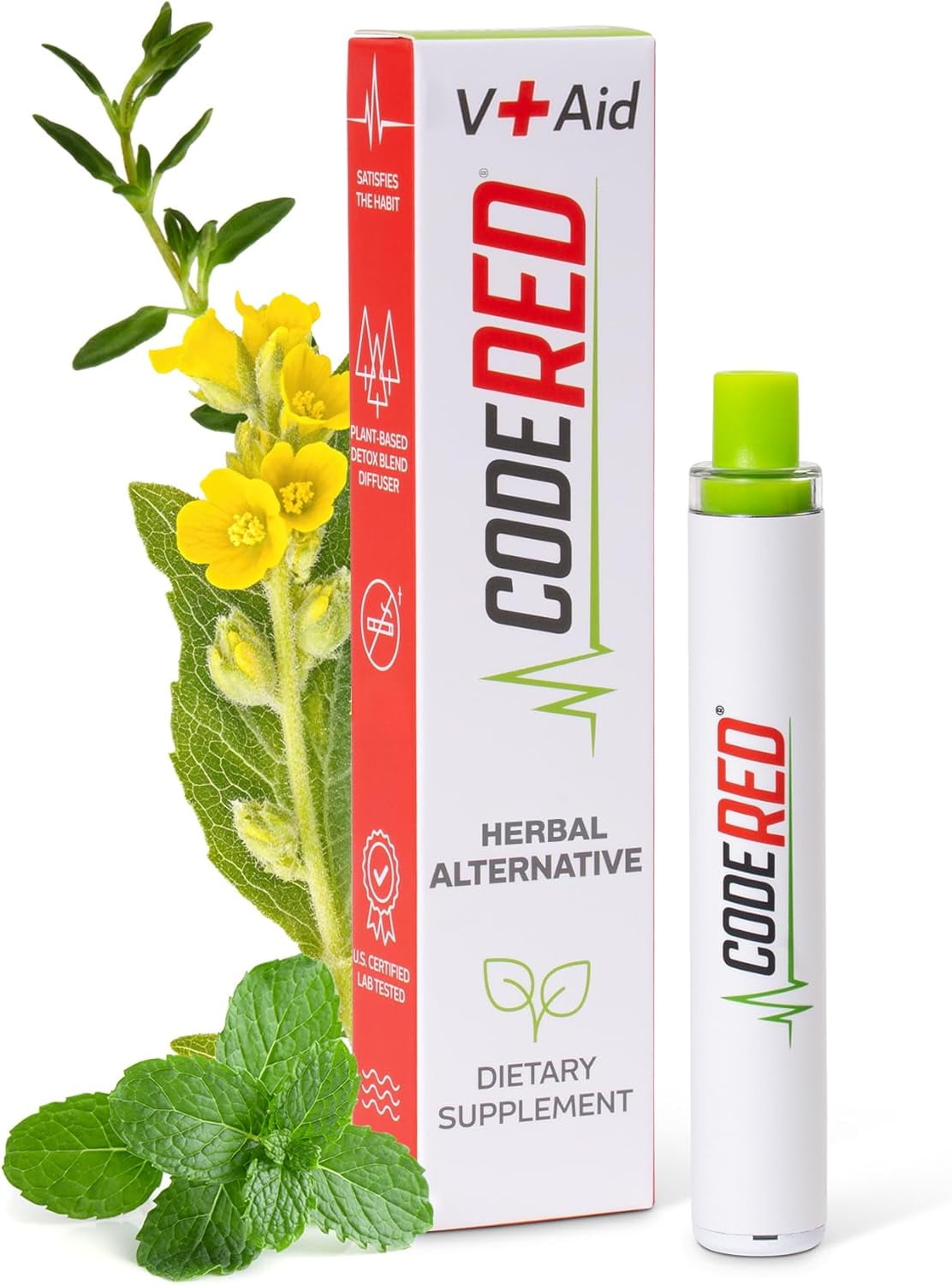 V-Aid Herbal Diffuser Pen - Plant-Based Aromatherapy Mullein Stick with ...
