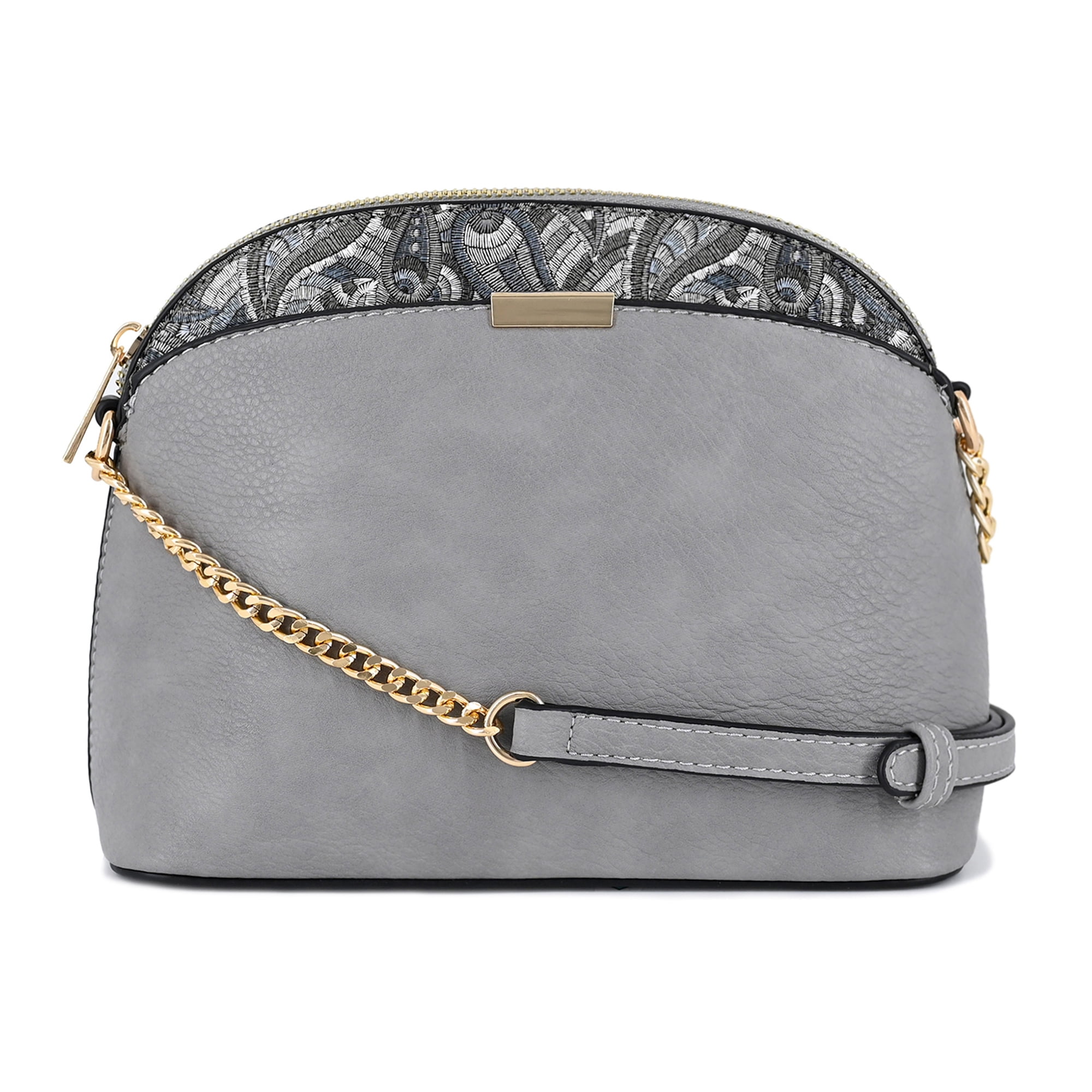 V+BENIE Paisley Accent Small Dome Crossbody Bag with Chain Strap Small ...