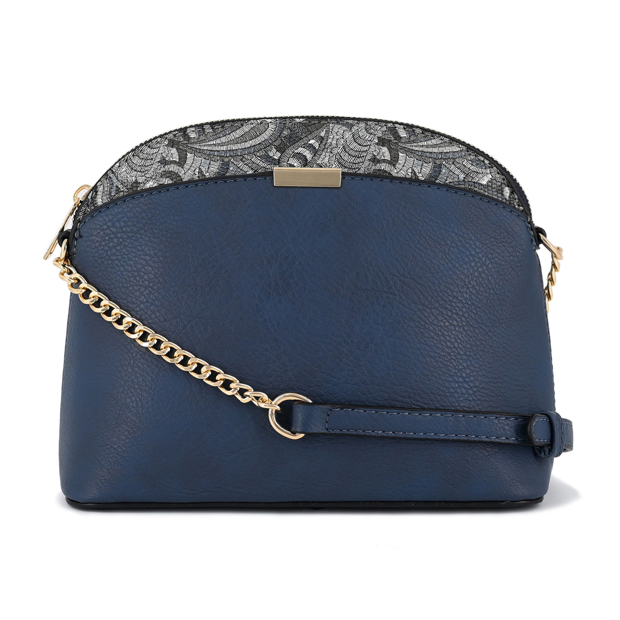 V+BENIE Paisley Accent Small Dome Crossbody Bag with Chain Strap Small ...