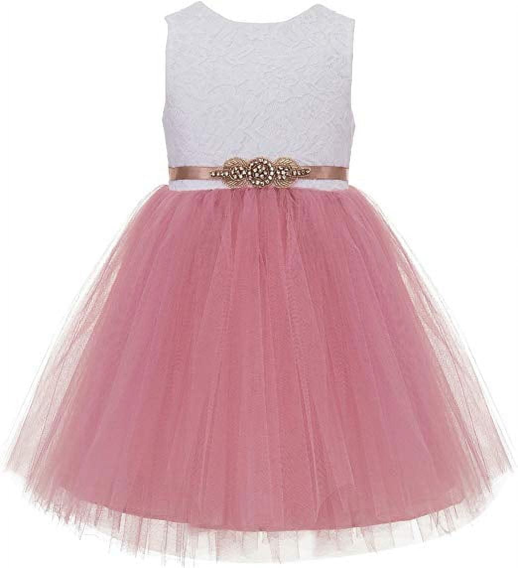 V-Back Backless Lace Junior Flower Girl Dress Birthday Party 206R1 ...