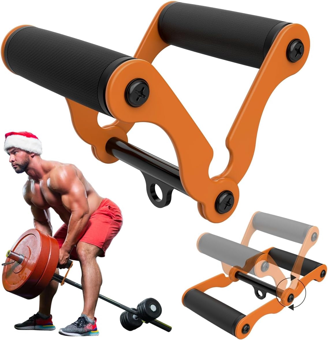 V Bar T-Bar Row Landmine Handle Attachment for Barbell Bars, Solid Mine ...