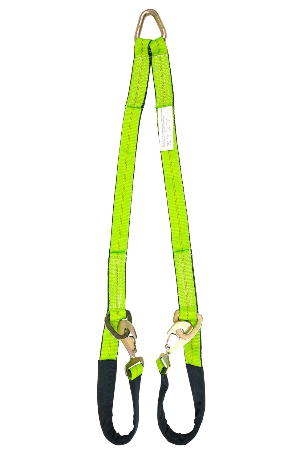 V-Bridle Strap 2" x 4' w/Snap Hooks w/Cordura Sleeve and Axle Straps, D ...