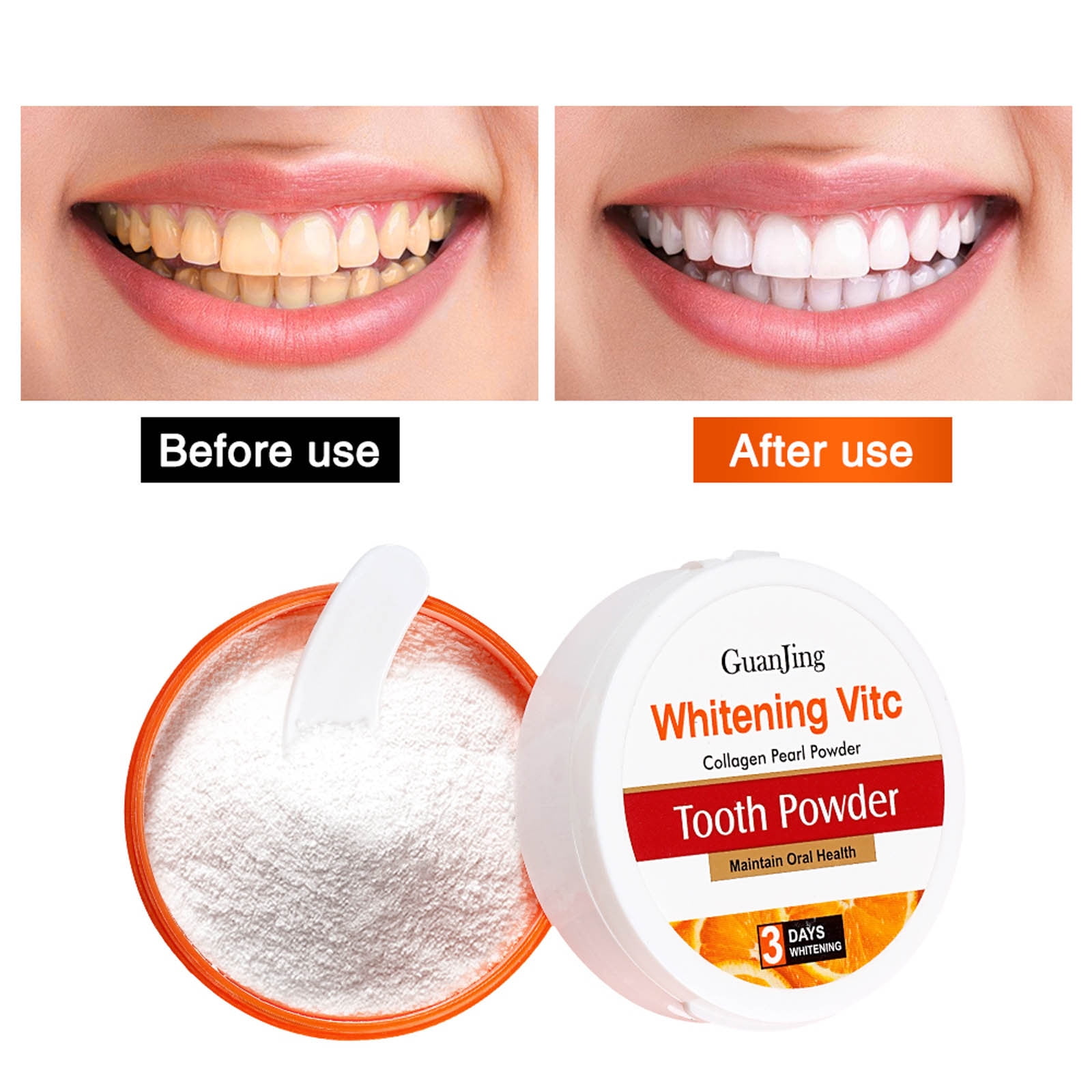 V-C Beauty Tooth Powder for Tooth Whiten And Clean, Stains And Dirt ...