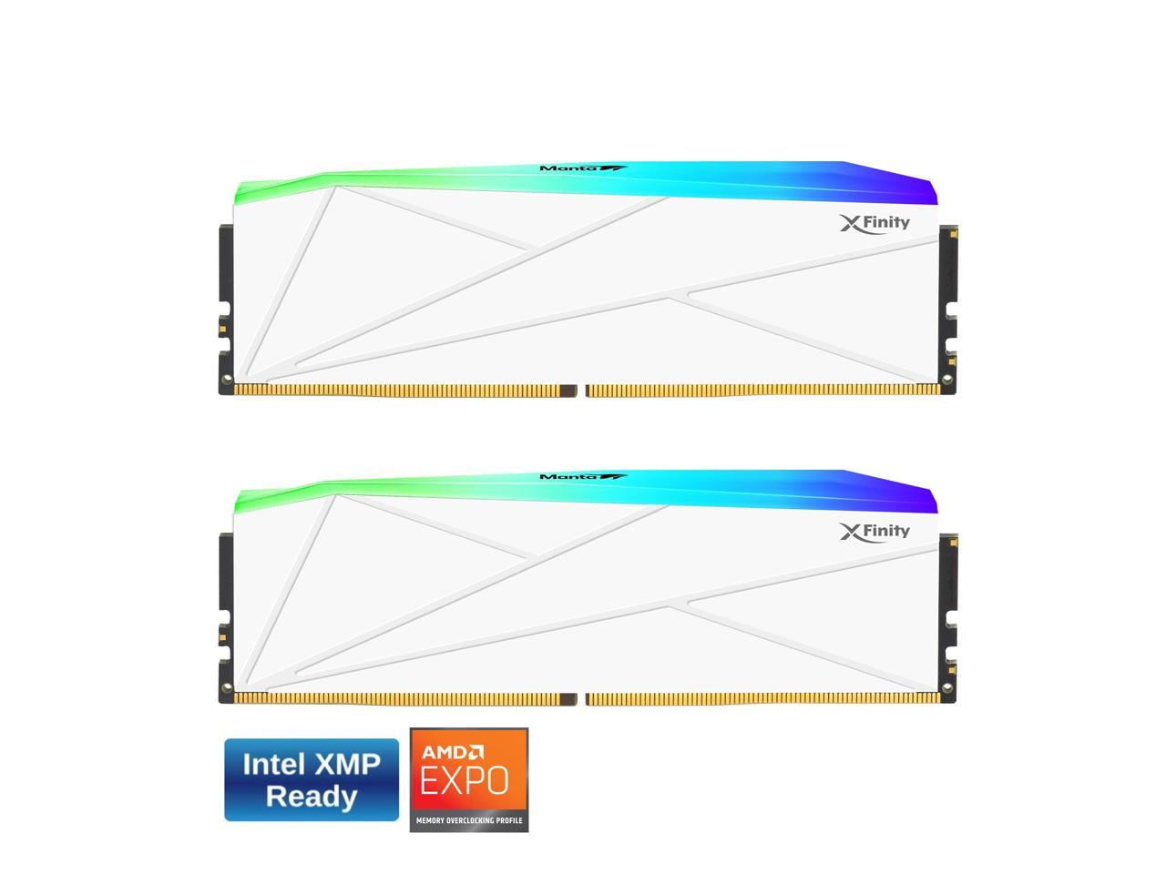 V-COLOR Manta XFinity RGB DDR5 48GB (24GBx2) 7600MHz XMP 3.0 & AMD EXPO ...