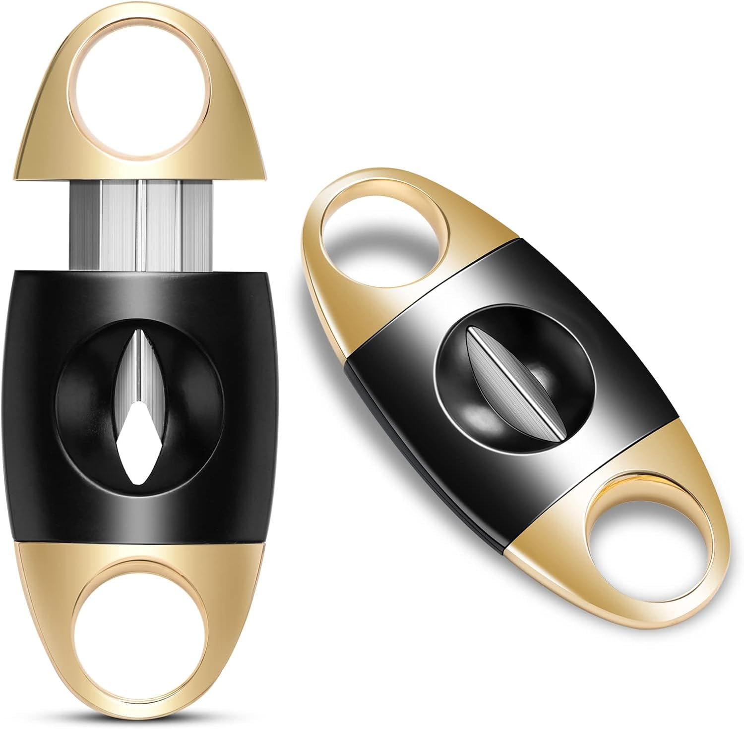 V-Cut Cigar Cutter, Stainless Steel Sharp Blade Cigar Guillotine ...