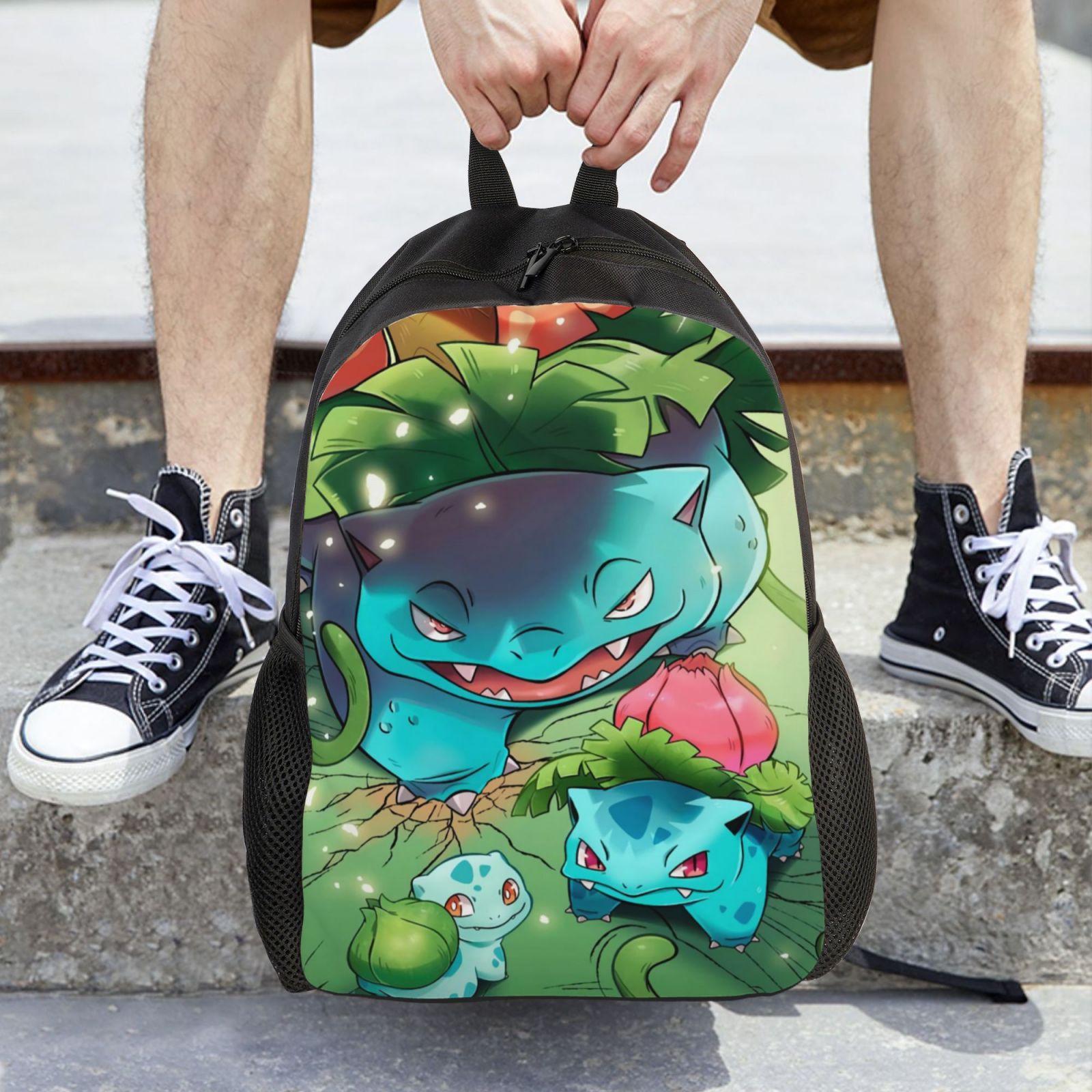 V-Enusaur Anime Backpack Travel Bag 3d Printing Casual Daypack ...
