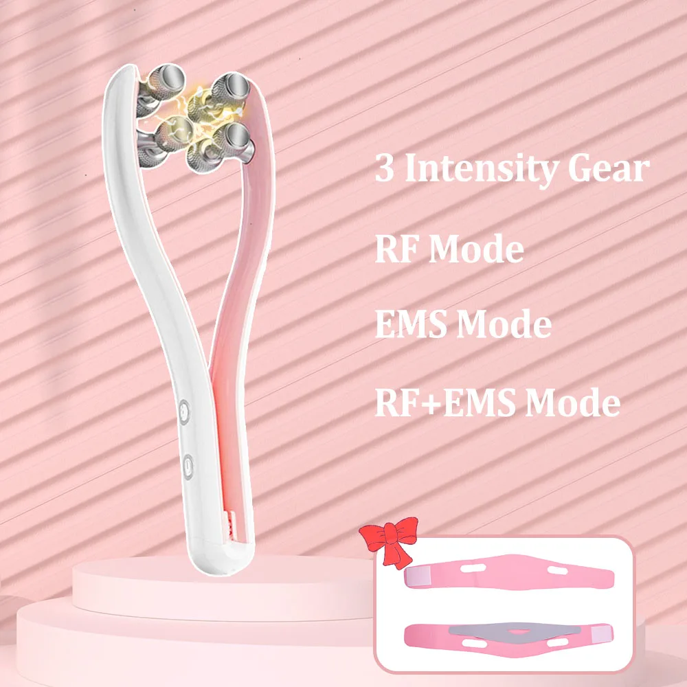 V Face Massager Roller Y Shape Face Lifting Device Double Chin Remover ...